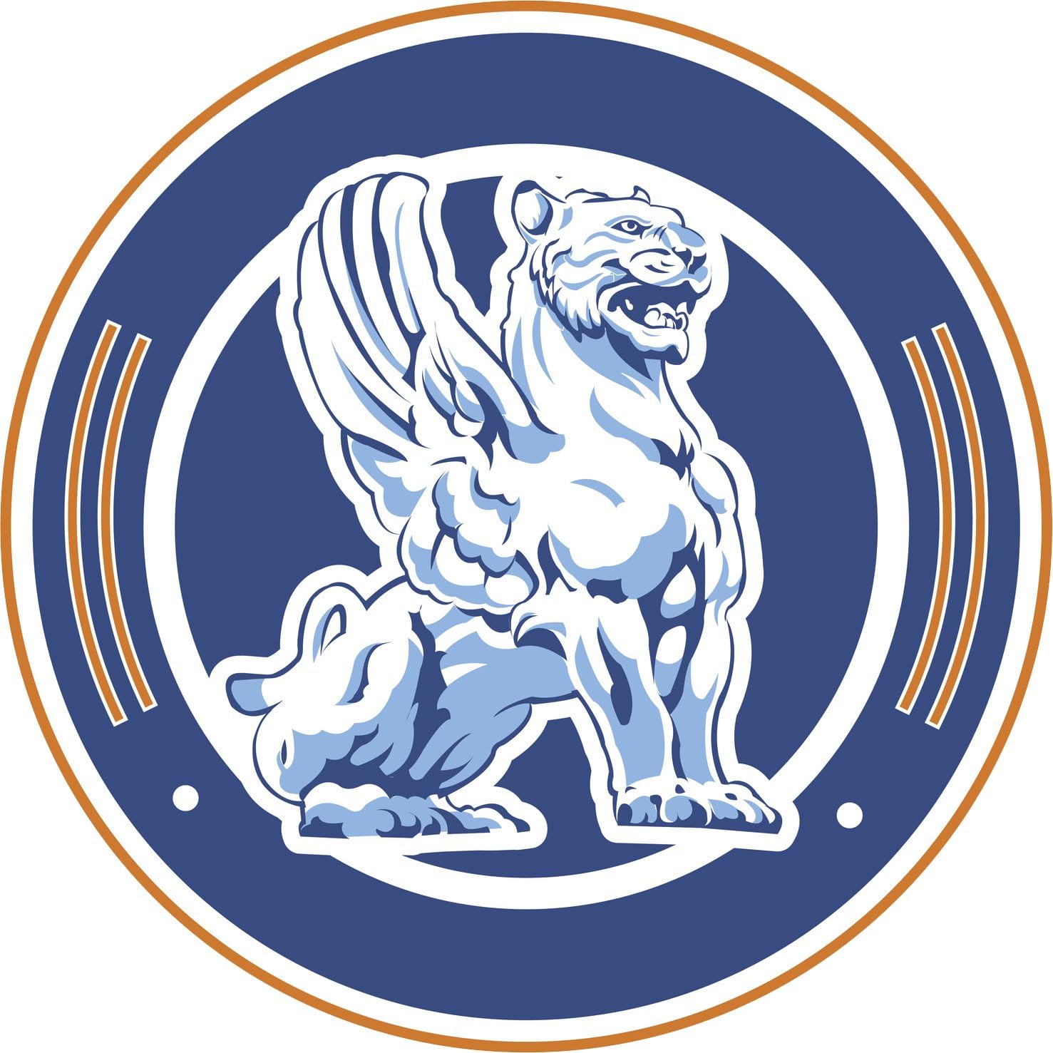 Amazon.com: Majestic Blue and Orange Chimera Cartoon Icon Vinyl Decal ...