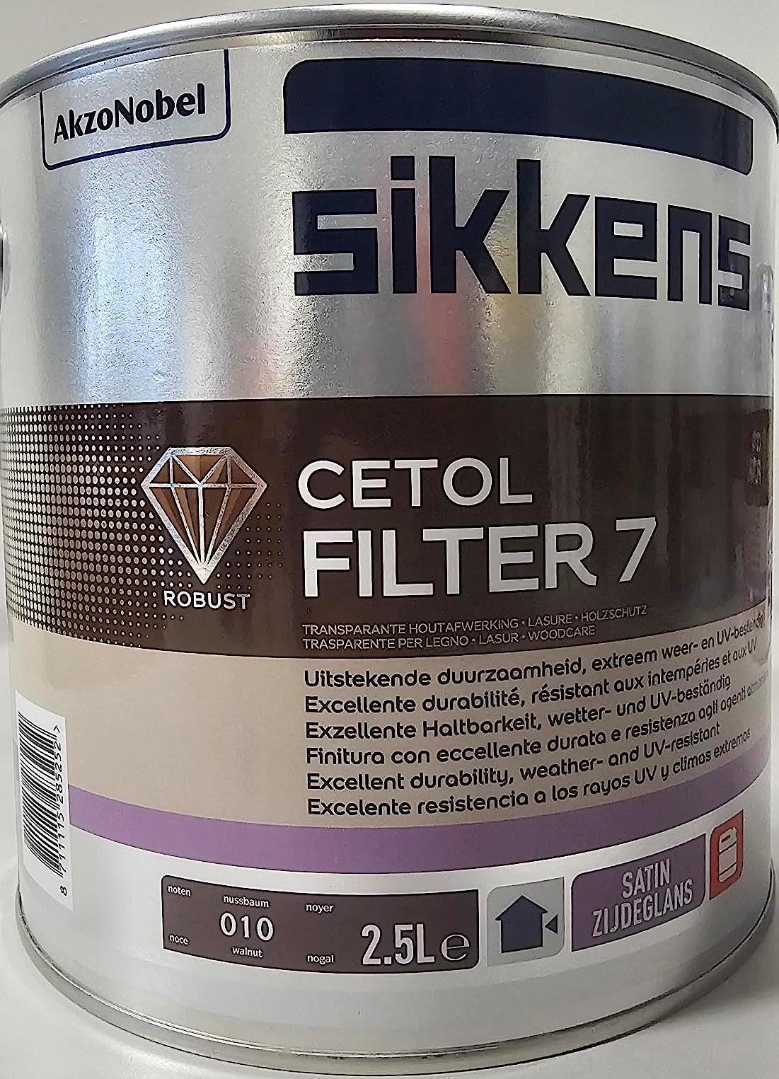 Sikkens Cetol Filter 7 Plus SIKCF7PW Lasure transparente 1 L - Noyer ...