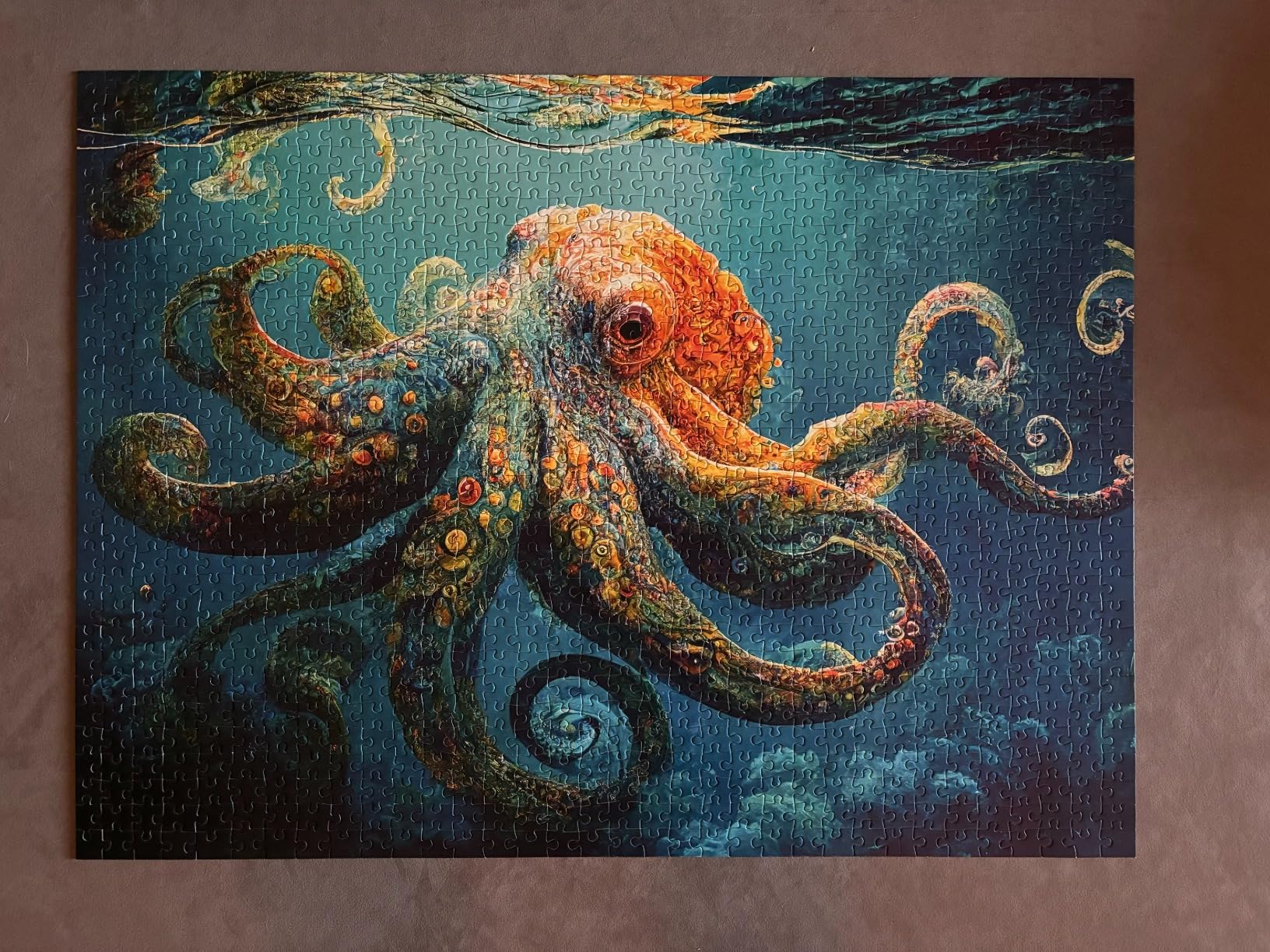 Deep Blue Octopus Odyssey: Premium 1000-Piece Jigsaw Puzzle for Adults ...