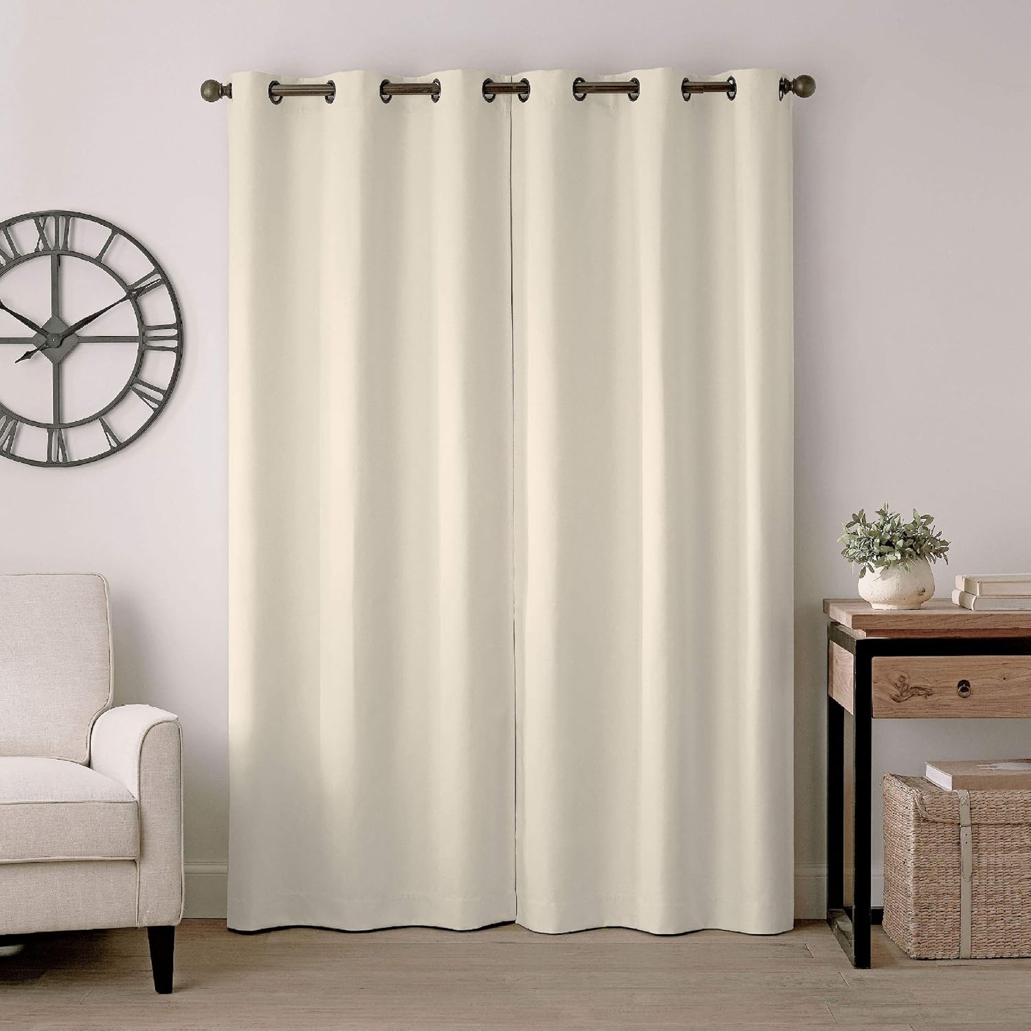 Eclipse Gabriella – Cortinas con ojales superiores para dormitorio, panel individual, 40 x 84 ...