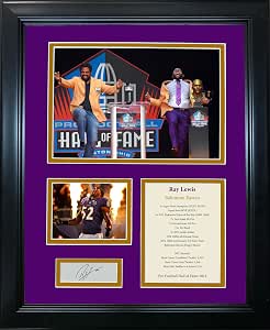 Amazon.com: Framed Ray Lewis Hall of Fame Facsimile Laser Engraved ...