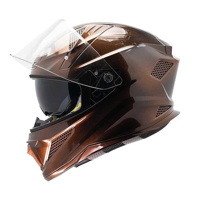 Steelbird SBH-25 Breeze On Ombre 7Wings ISI Certified Full Face Helmet for Men and Women with ...