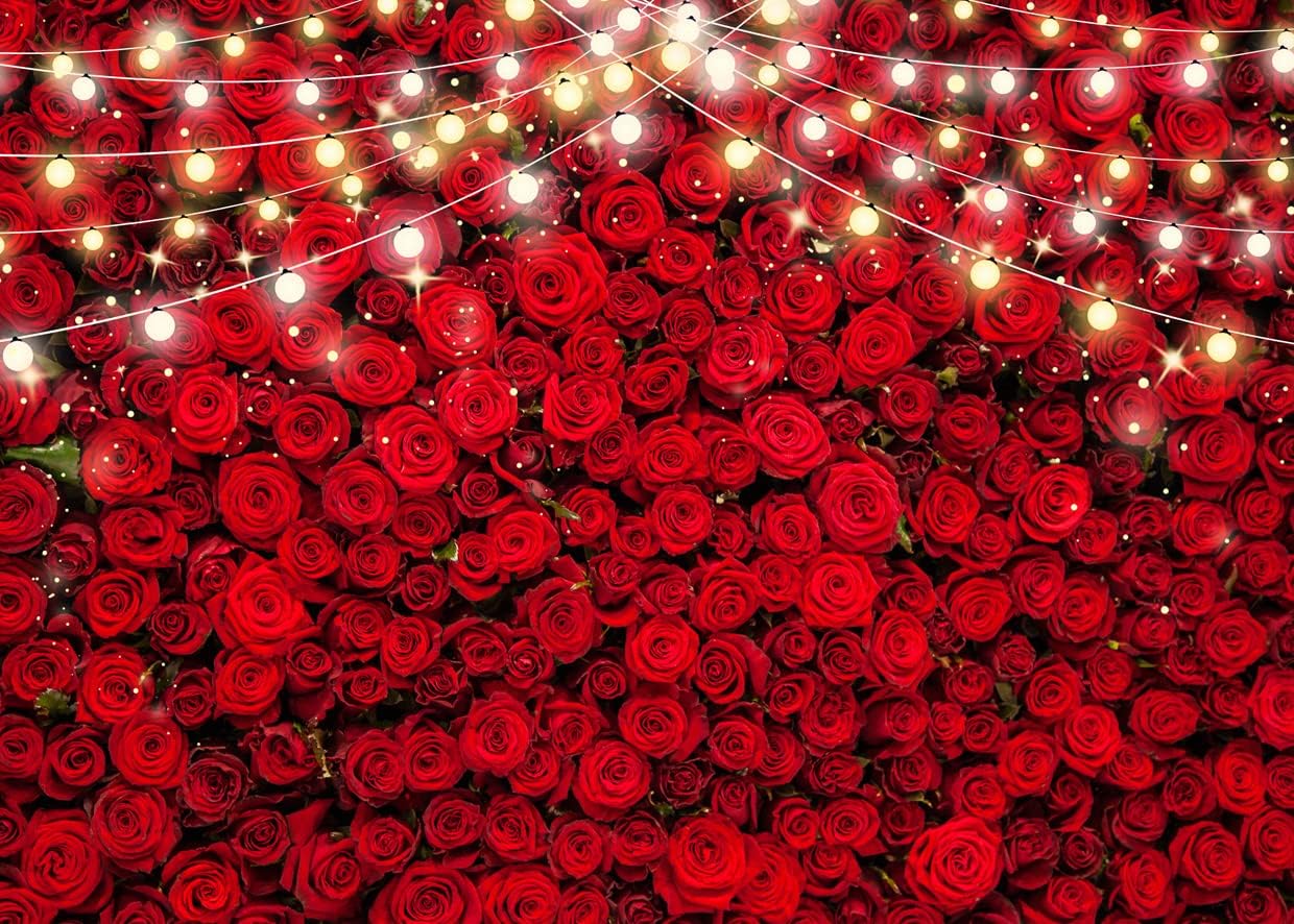 Amazon.com : Avezano Valentine's Day Backdrop Rose Flower Wall Photo ...
