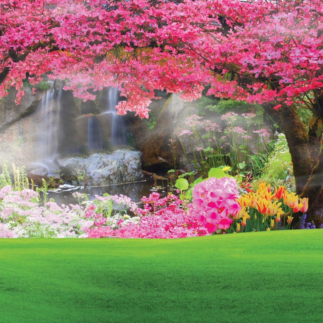 Amazon.com : SJOLOON 10x10FT Spring Backdrop Scenery Pictorial Cloth ...