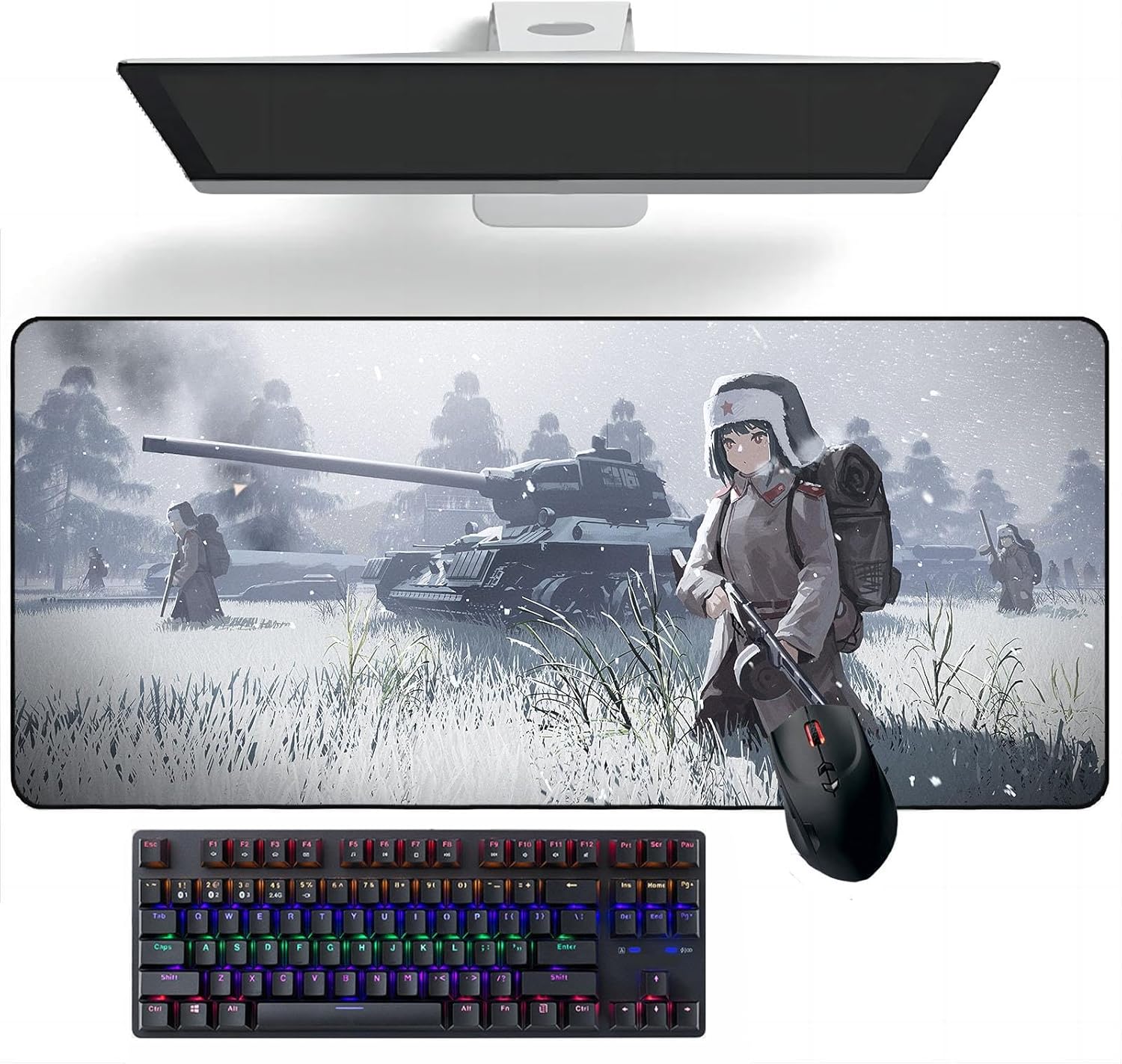 Amazon.com: ZEKYGPP Anime Mouse pad Anime Mouse Pads Deskmat Keyboard ...