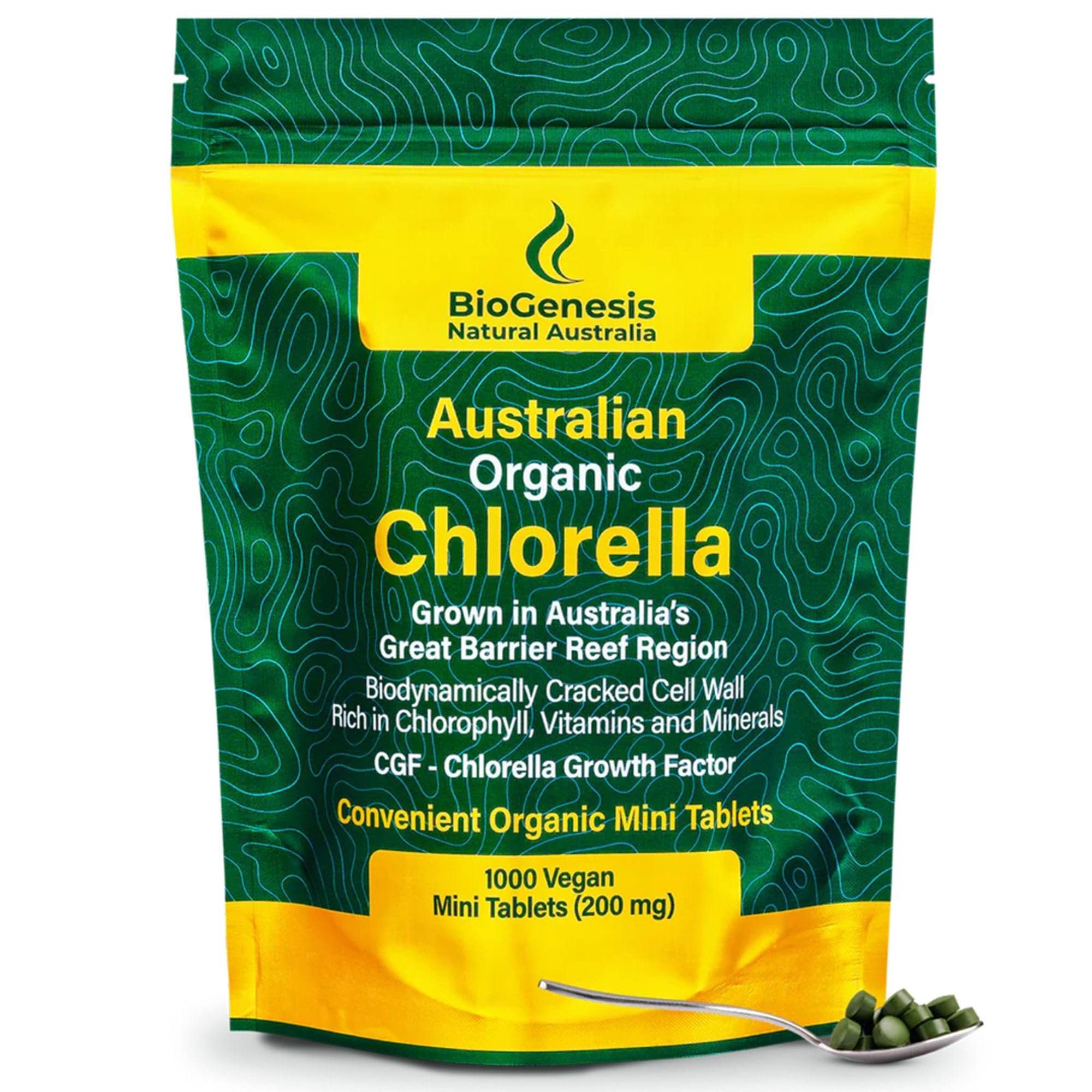 Amazon.com: Organic Chlorella Tablets, Australian | Advanced BioDynamic ...