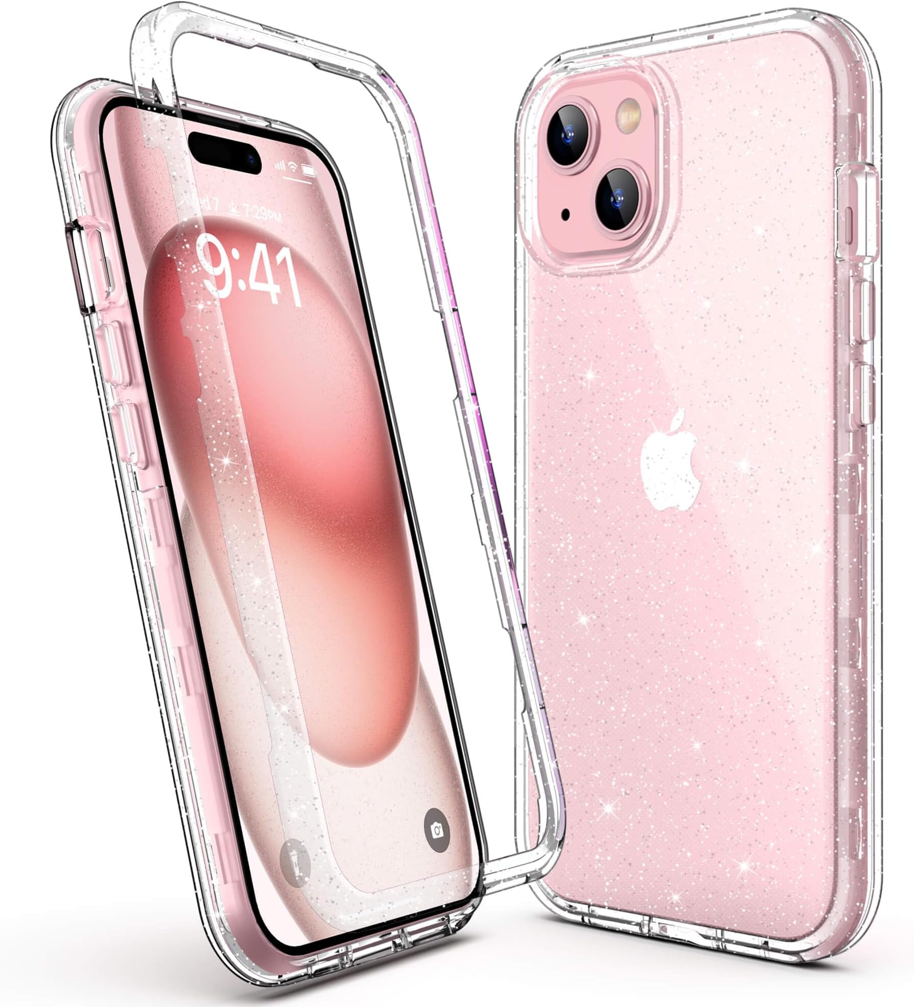 Amazon.com: ULAK Compatible with iPhone 15 Plus Case Glitter, Heavy ...