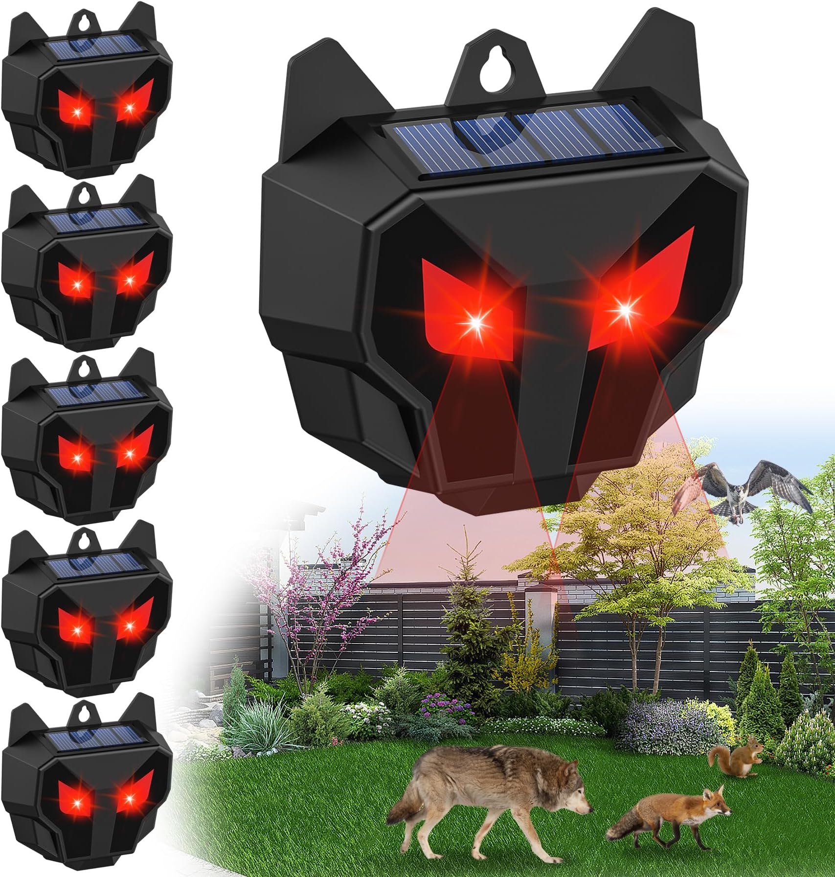 Amazon.com: 6 Pack Solar Nocturnal Animal Repeller Outdoor, Predator ...