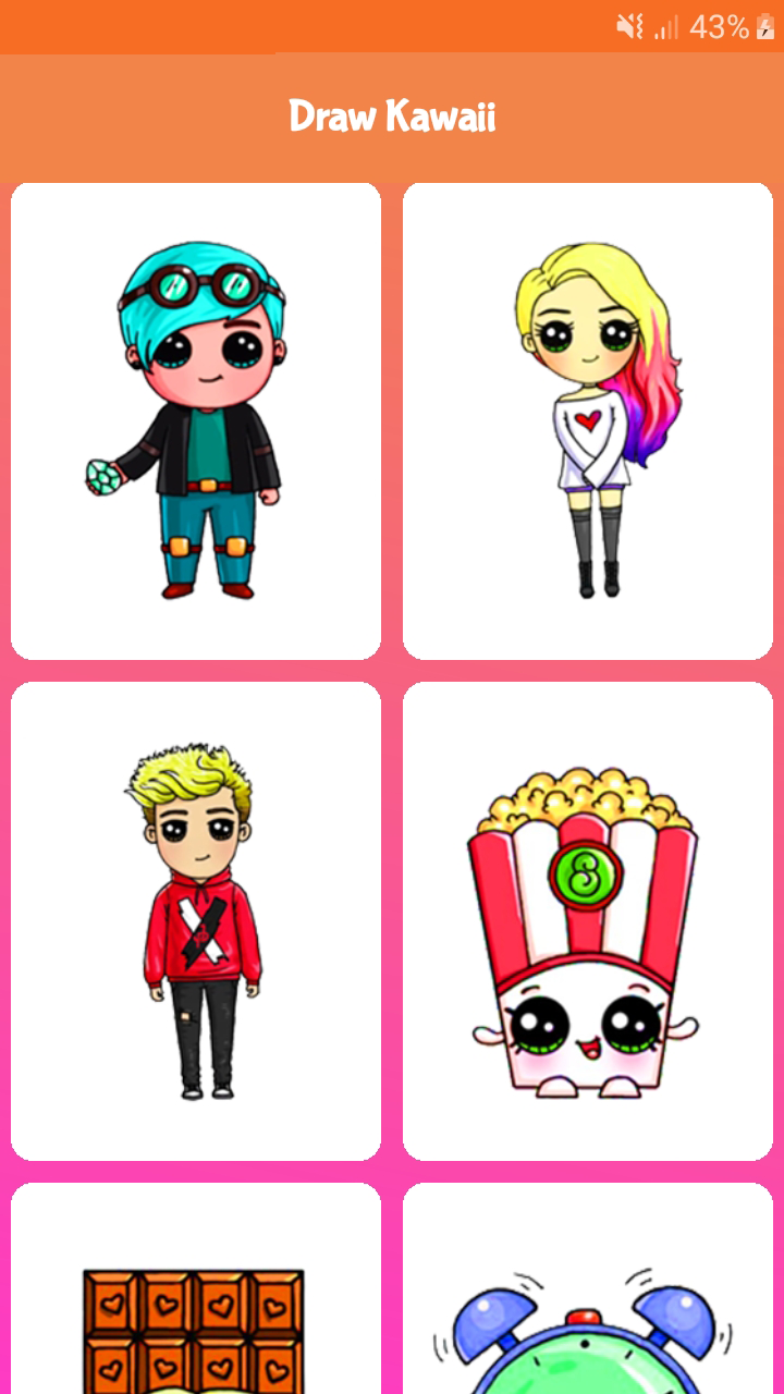 How to draw cute anime girl, cute animals, cute foods - App on Amazon ...
