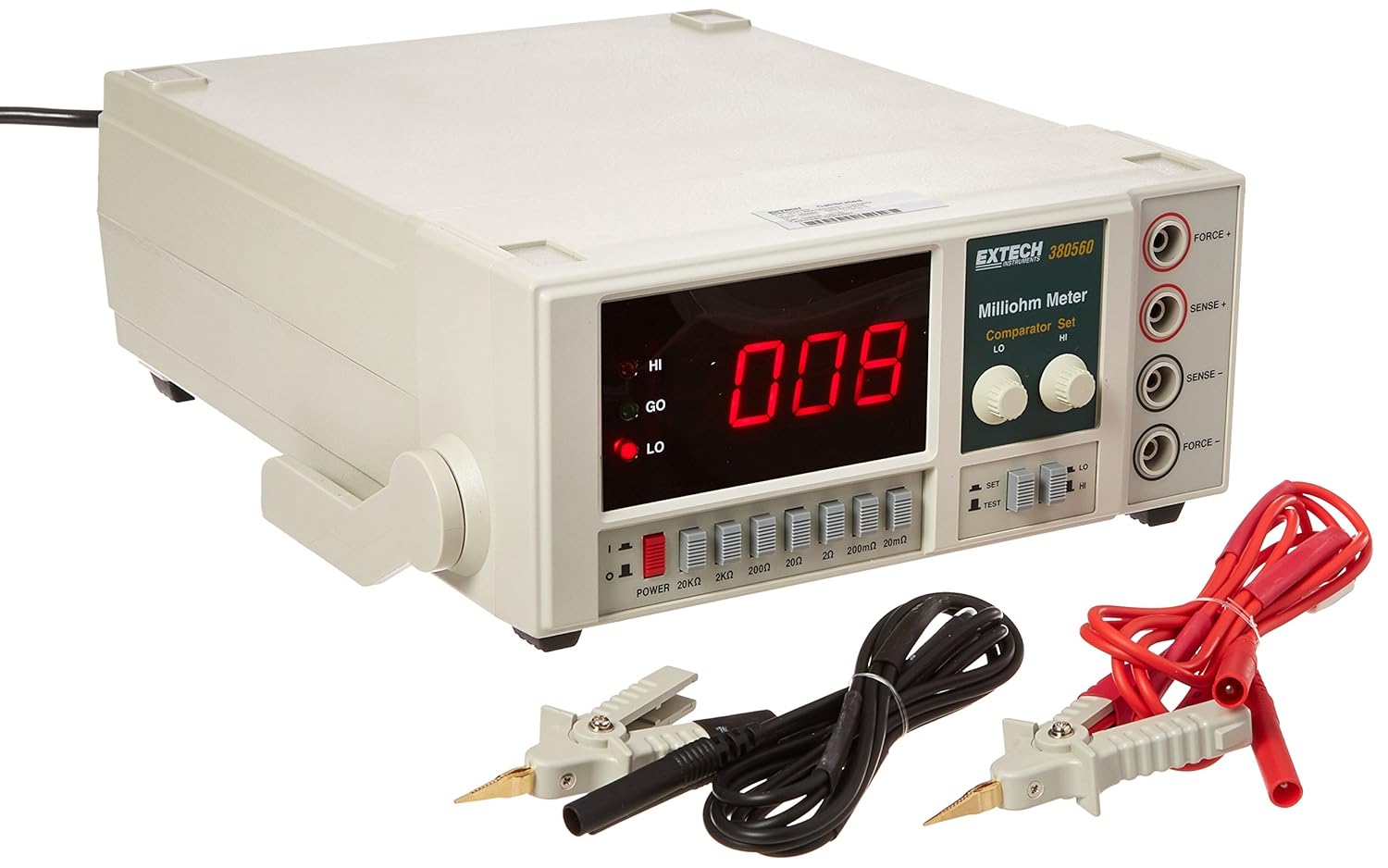 Extech Instruments 380560-NIST High Resolution Precision Milliohm Meter ...