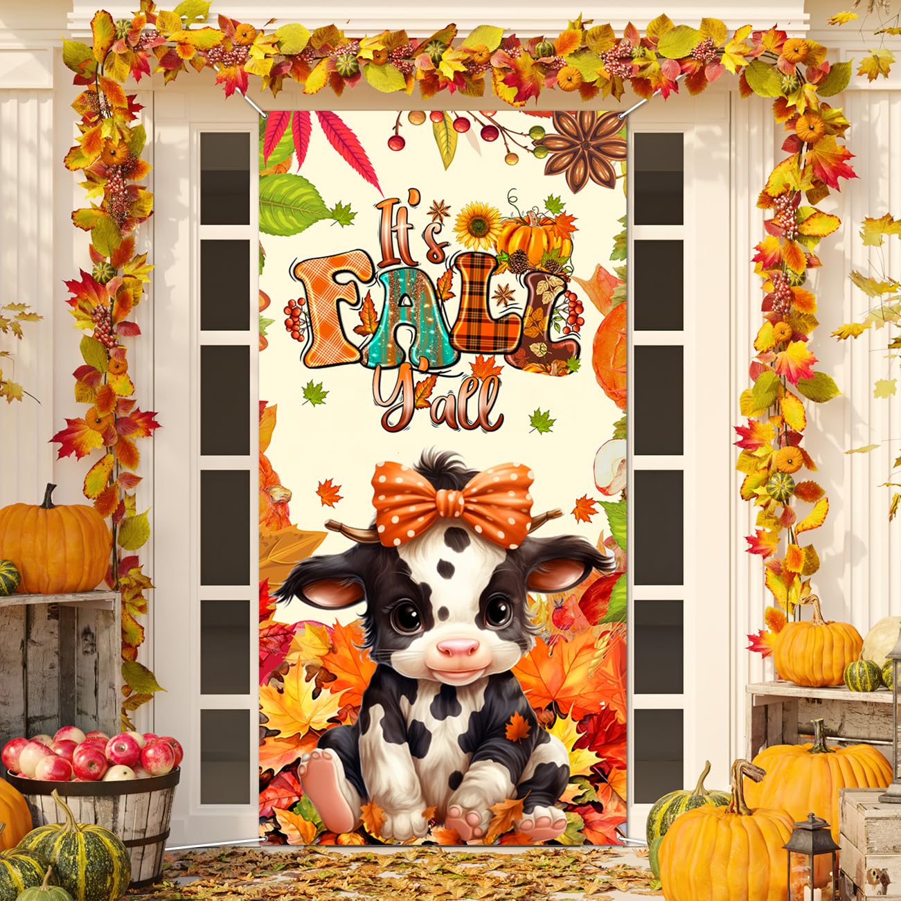 Amazon.com: Fall Thanksgiving Door Decorations It's Fall Y'all Banner ...