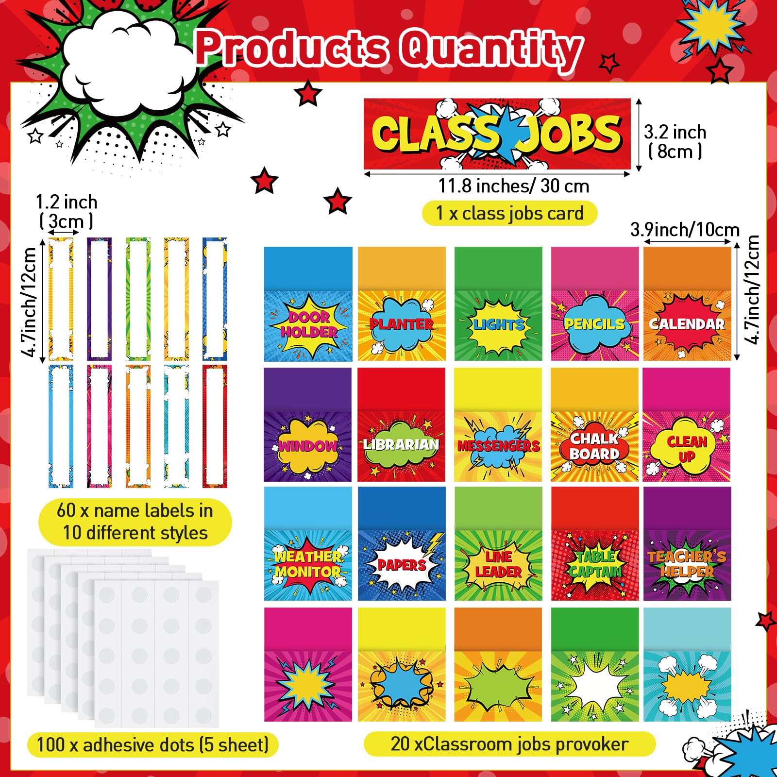 Snapklik.com : Pasimy 81 Pcs Hero Comic Class Jobs Chart Hero Class ...