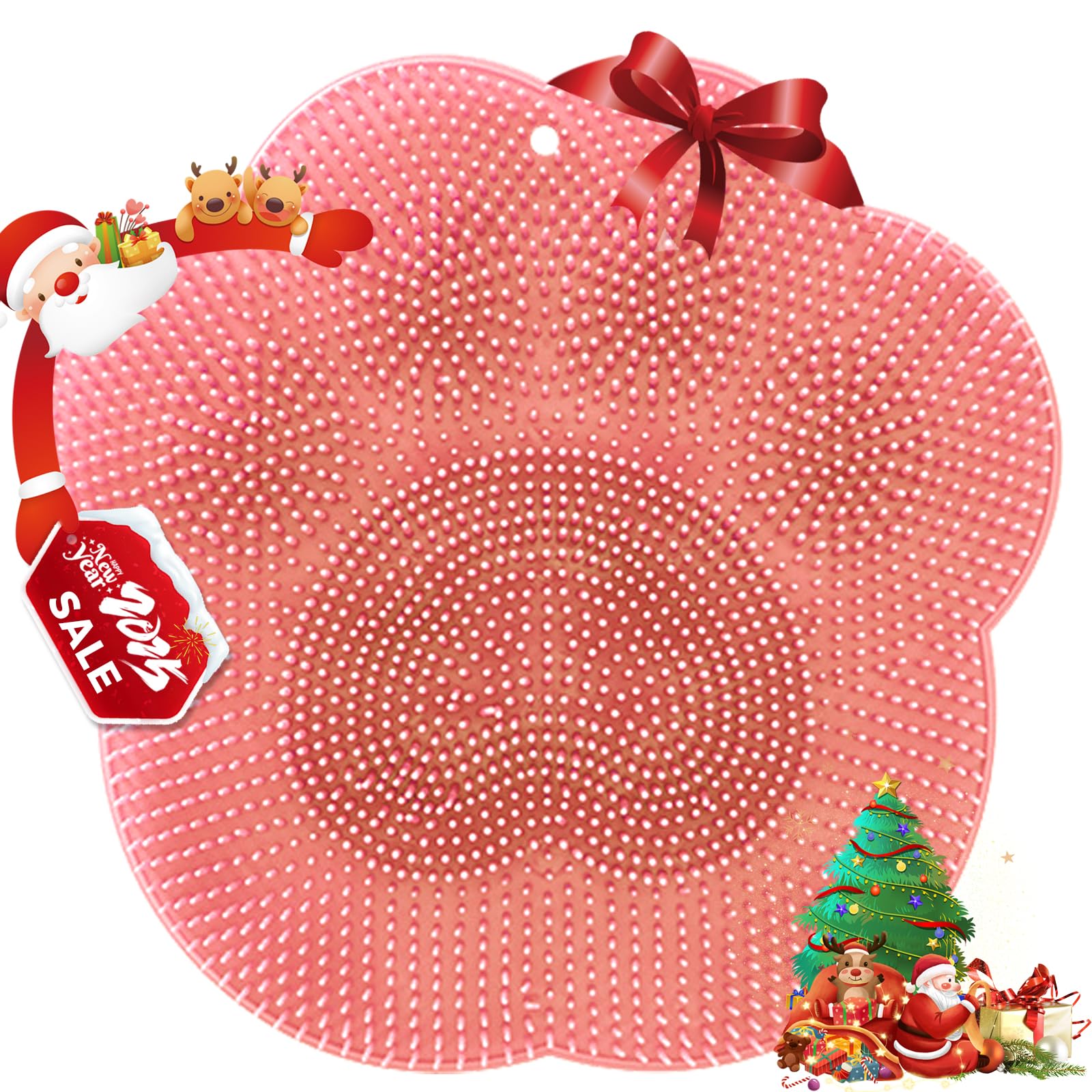 Amazon.com : OUKEYA Shower Foot Scrubber Mat, Silicone Shower Back/Body ...