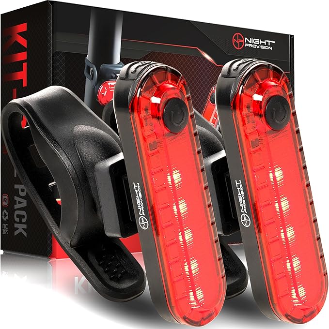 Bike Tail Light 2 Pack - Easy Bicycle Rear Light Installation - USB C ...