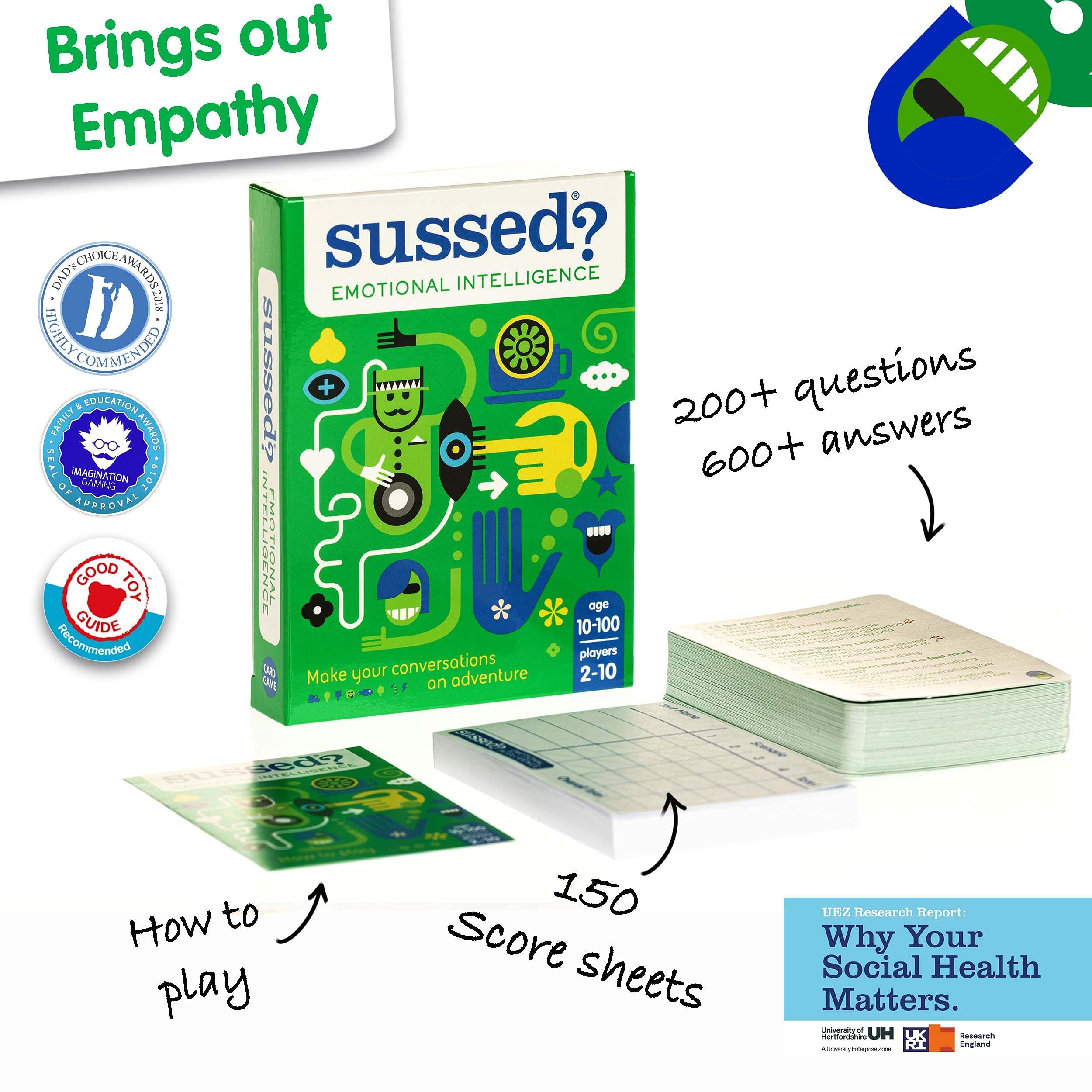 SUSSED Emotional Intelligence | Ages: Kids 10+, Teens & Adults | 2-8 ...