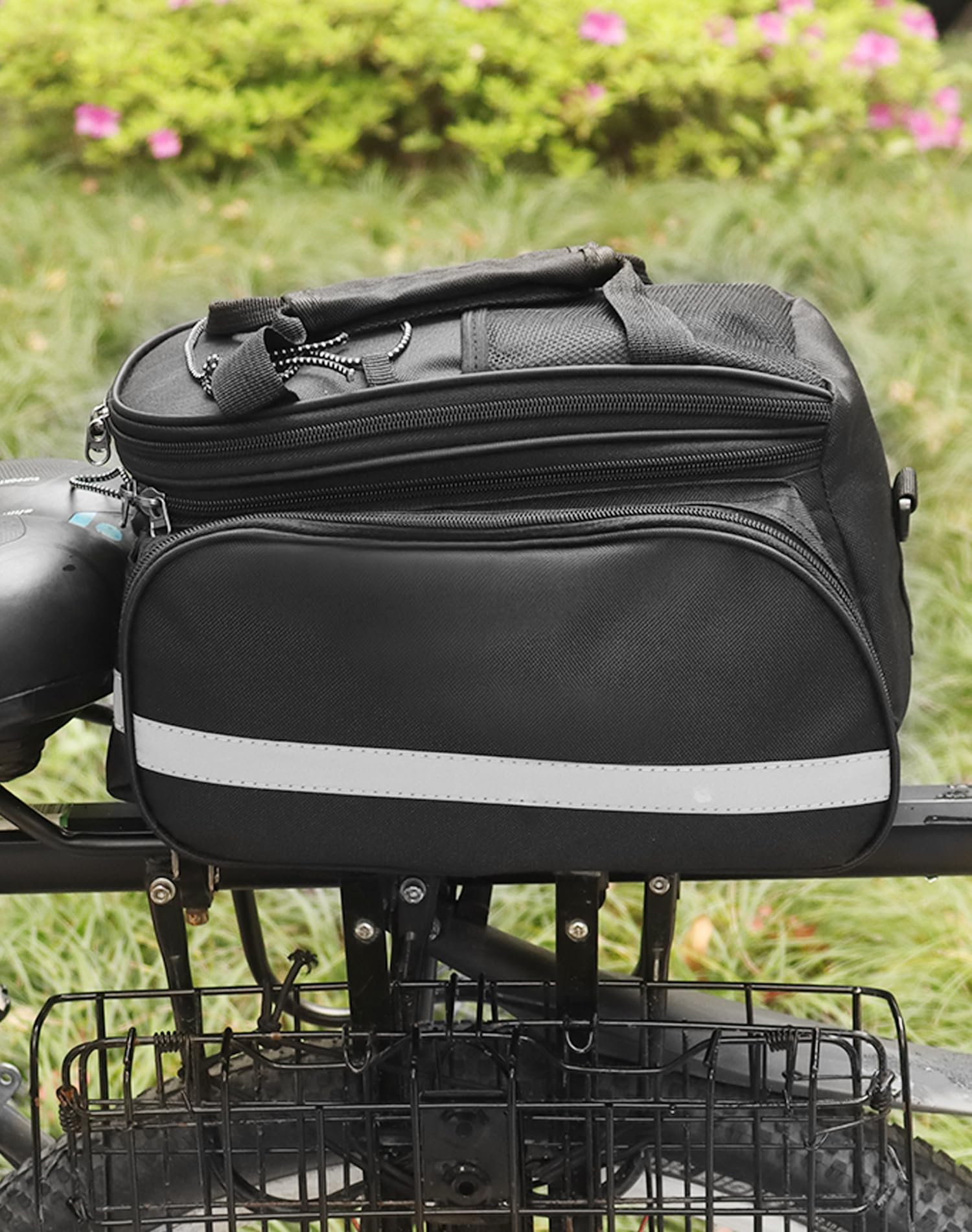 QWORK® Bike Bags for Rear Carrier, Bike Pannier Bag, Bike Rear Rack Bag ...