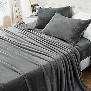 Amazon.com: YIYEA Fleece Sheets Queen Size, Luxury Ultra Soft Fuzzy Bed ...