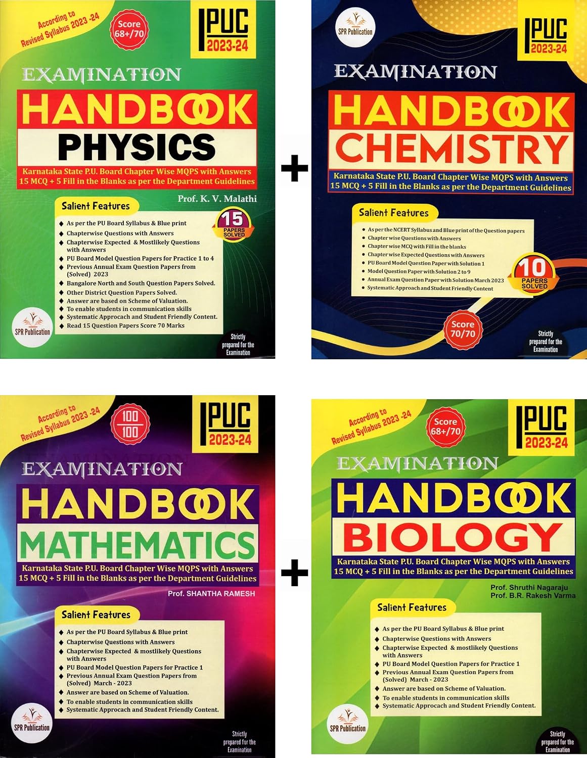 SPR 1st PUC Handbook - PHYSICS. CHEMISTRY. MATHEMATICS. BIOLOGY|Set Of ...