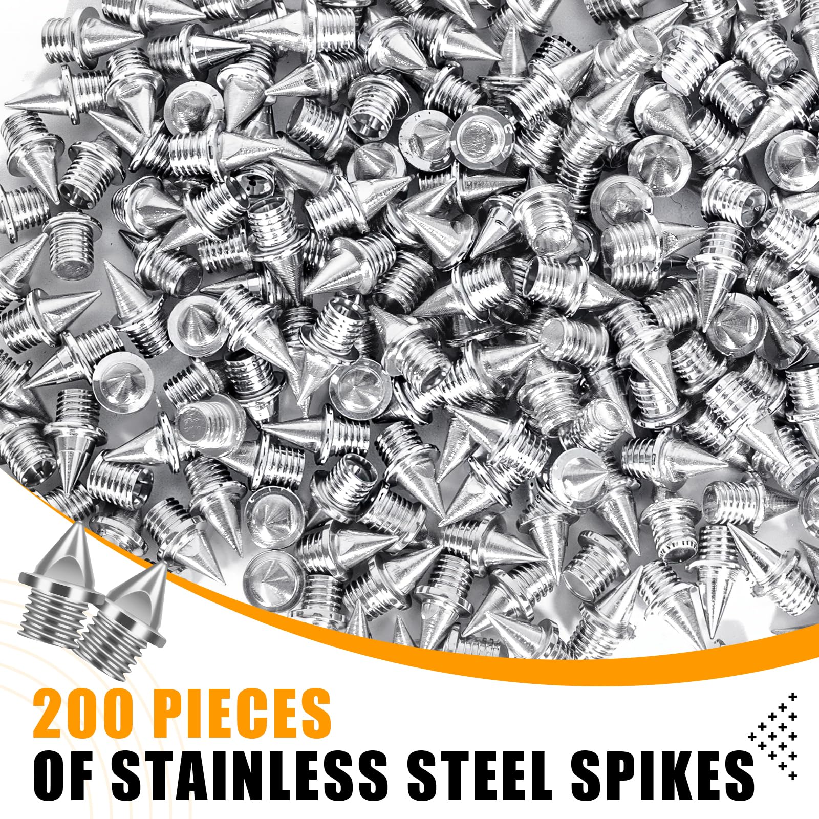 Snapklik.com : YUNVI 3/16 Inch Track Spikes,200pcs Stainless Steel ...