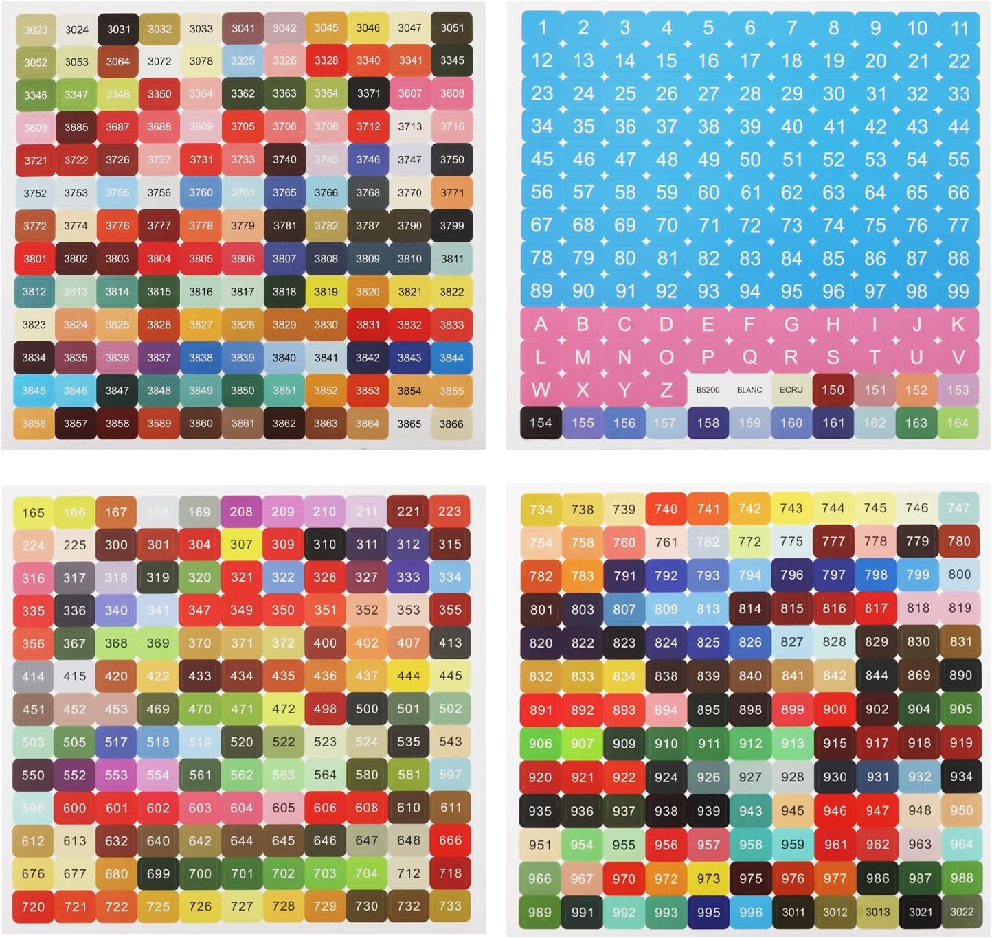 Amazon.com: DMC 6103 Floss Number Stickers, 630-Stickers (2 Pack)