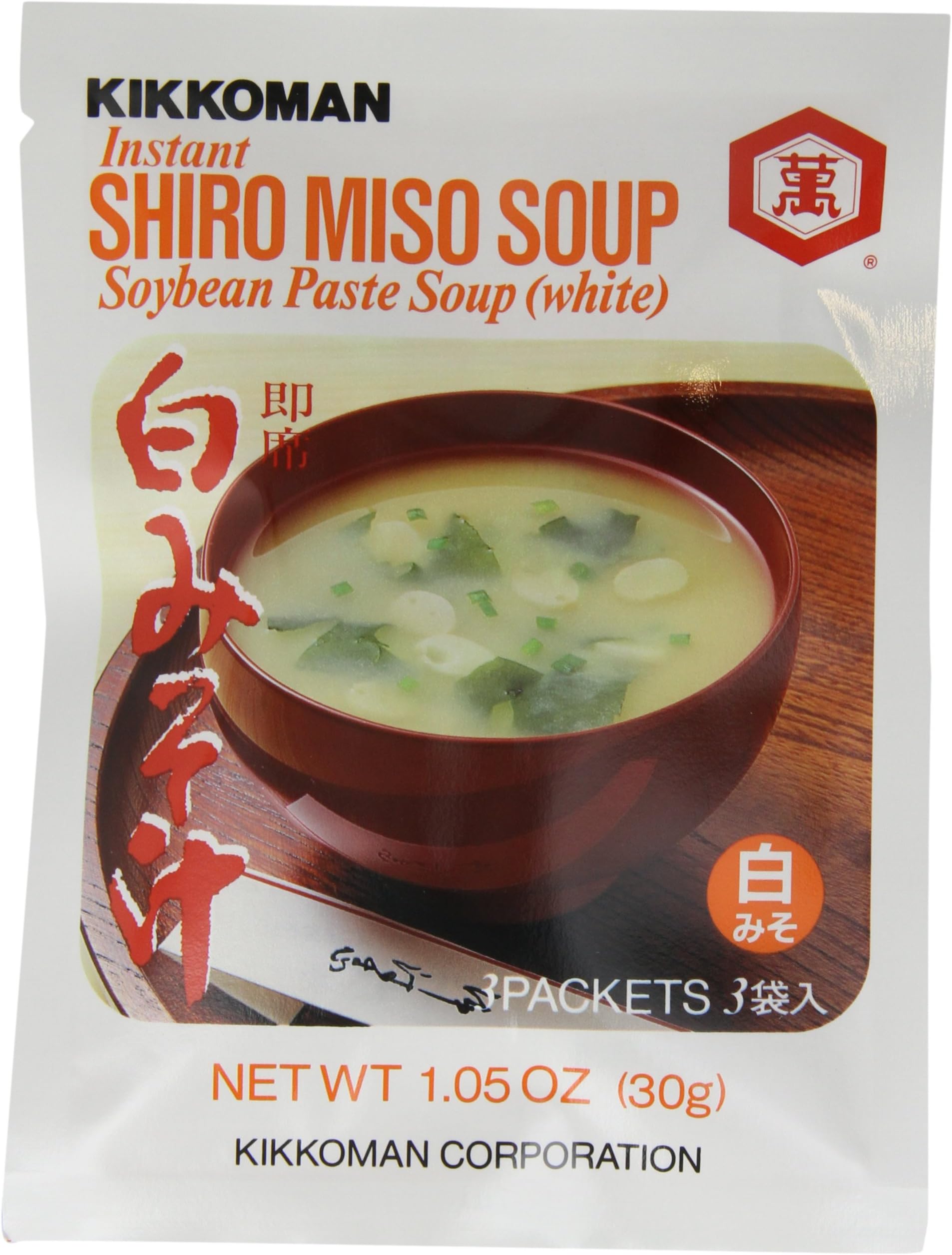 Amazon.com : Kikkoman Shiro Instant Miso Soup, 1.05 Ounce (Pack of 12 ...