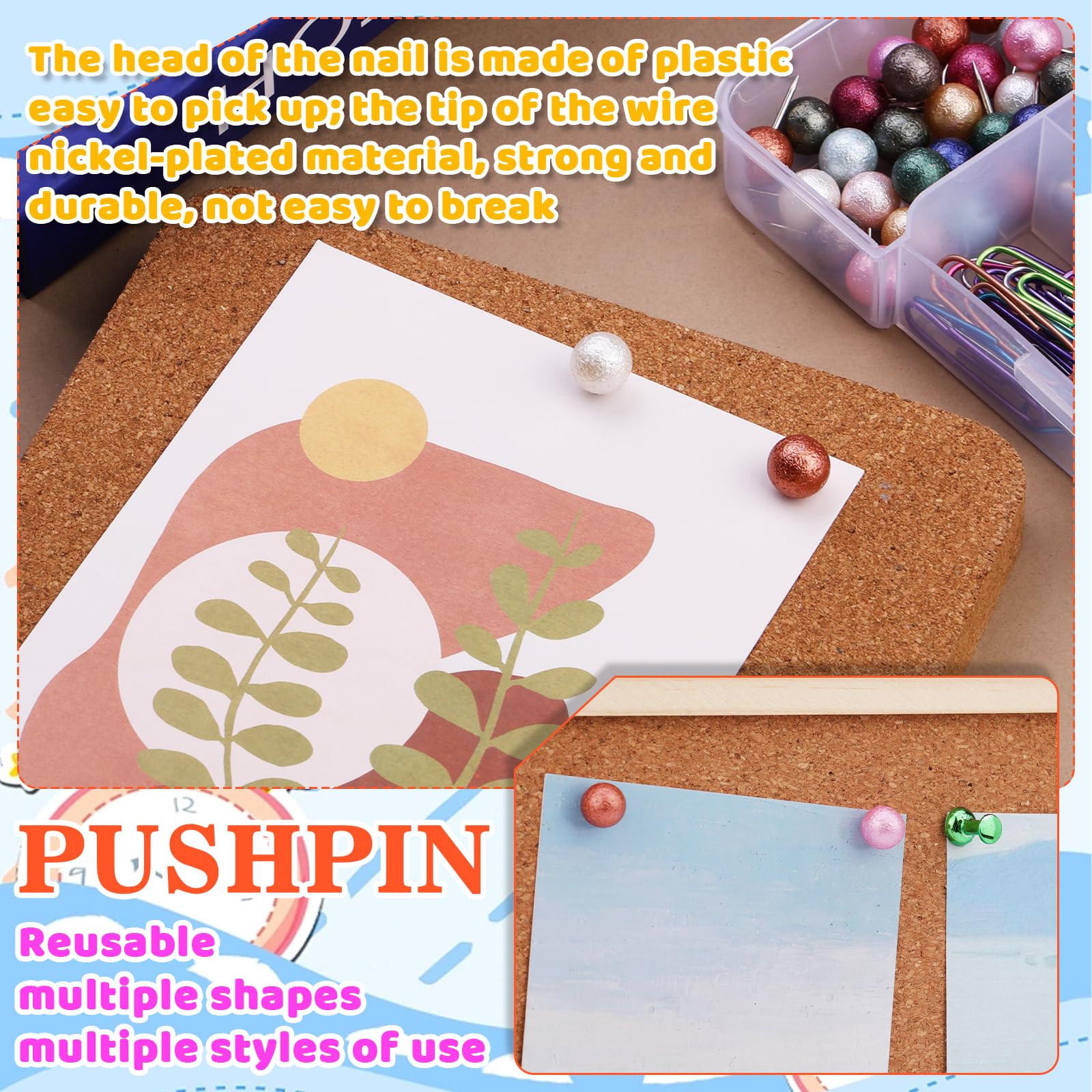 Snapklik.com : IMZAY Push Pins, Cute Animal Decorative Thumb Tacks ...