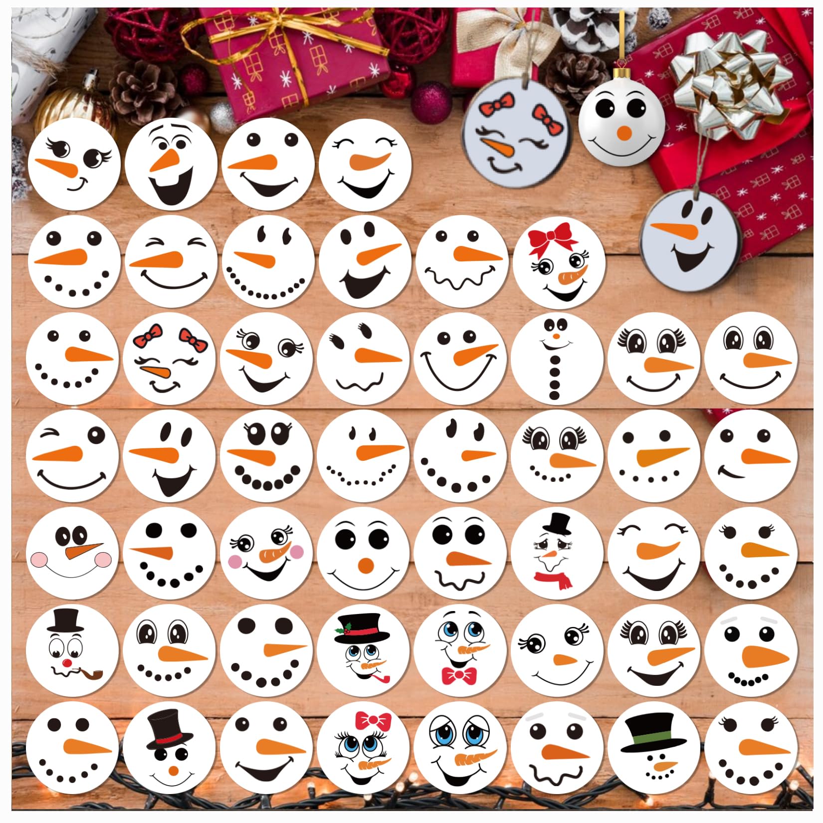 Painted Snowman Faces