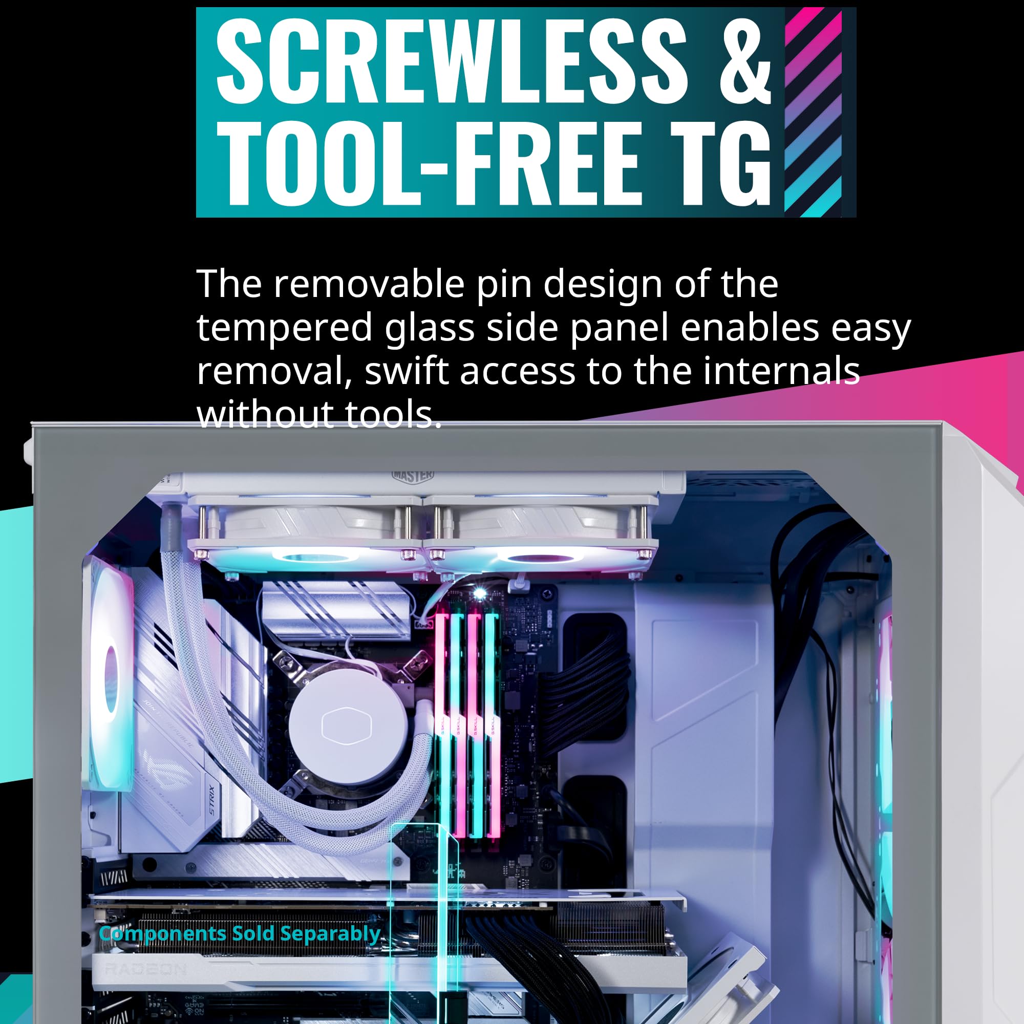 Cooler Master HAF 500 Black High Airflow ATX Mid-Tower, Mesh Front ...