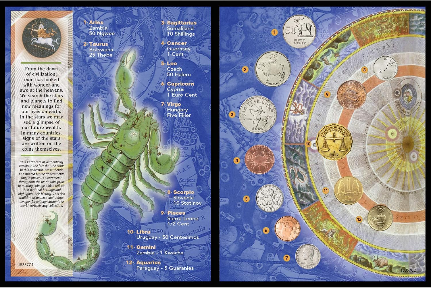 Amazon.com: Zodiac Astrological Coin Collection : Collectibles & Fine Art