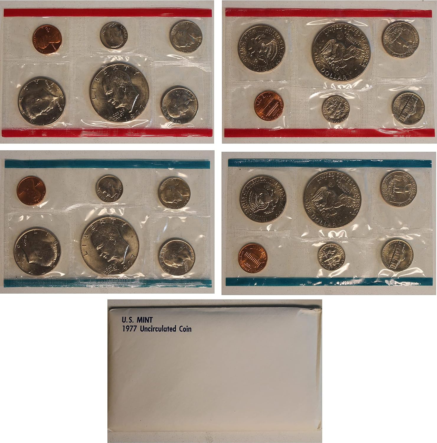 1977 United States Mint Uncirculated Coin Set in Original Government ...