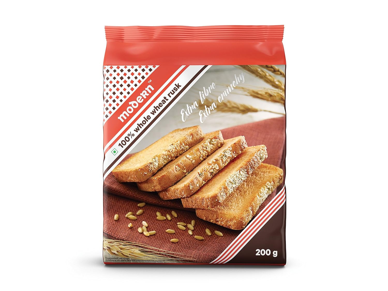 Modern 100% Whole Wheat Rusk, 200 Grams : Amazon.in: Grocery & Gourmet ...
