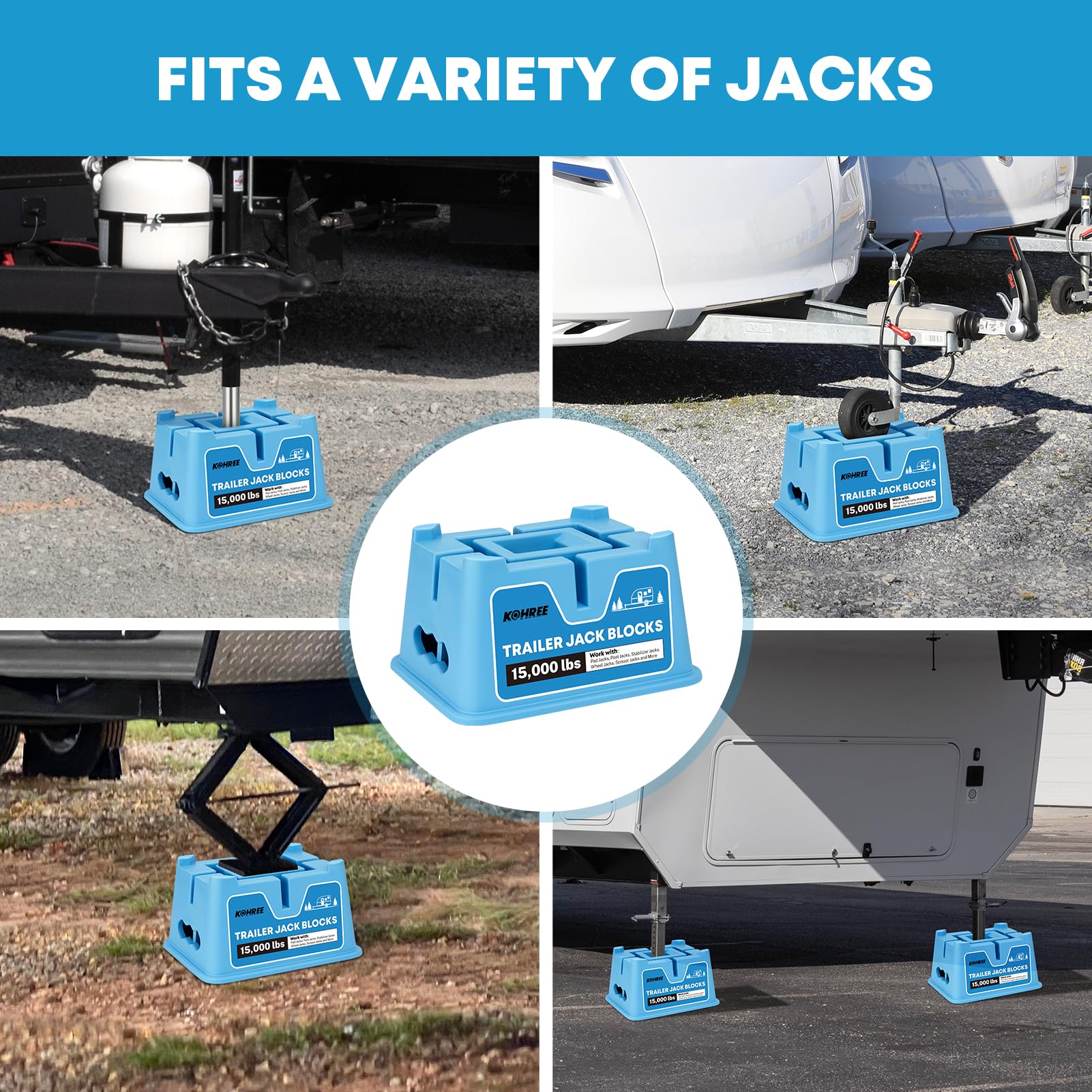 Snapklik.com : Trailer Jack Block, Up To 15,000 Lbs, Sturdy RV & Camper ...