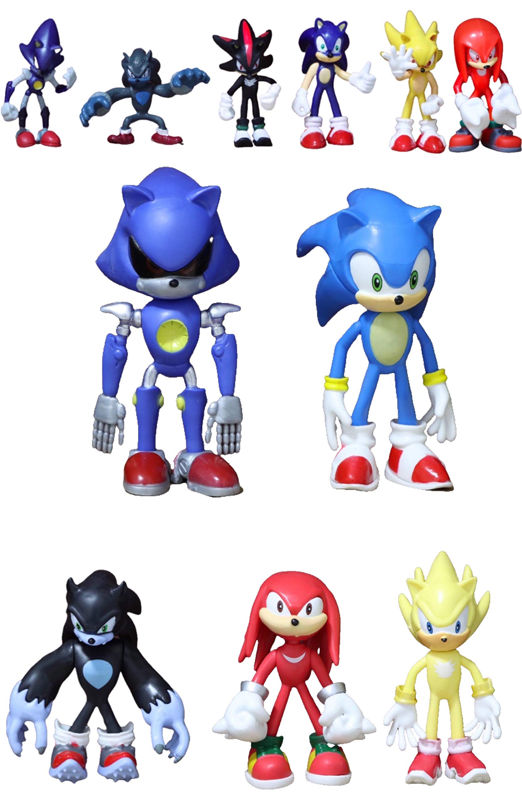 Buy Sonic Figure 11pcs/lot 4-9cm Sonic World Adventure Metal Sonic ...