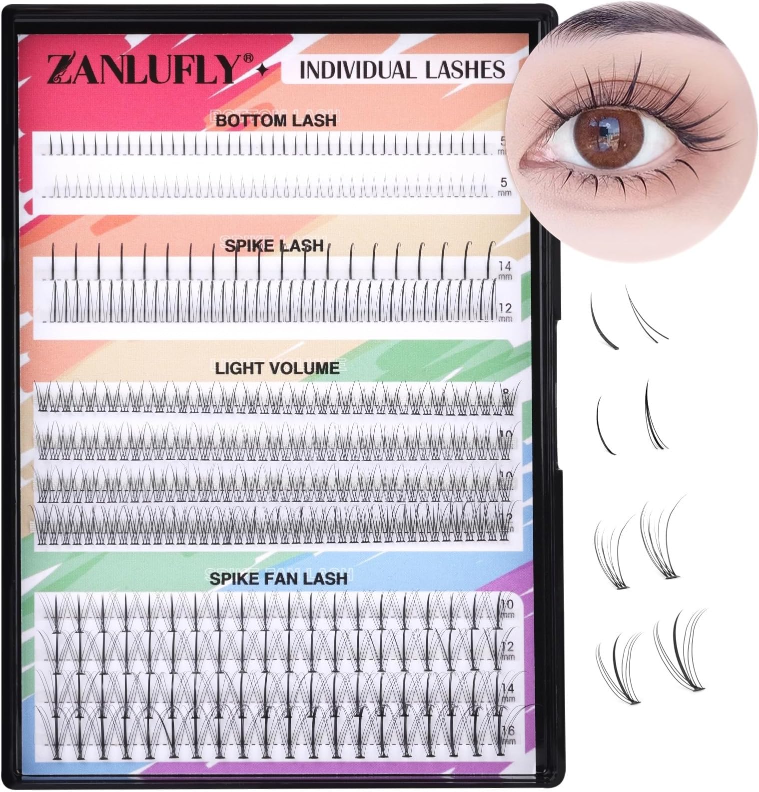 Amazon.com: Lash Clusters Natural Eyelash Clusters with Bottom, Spike ...