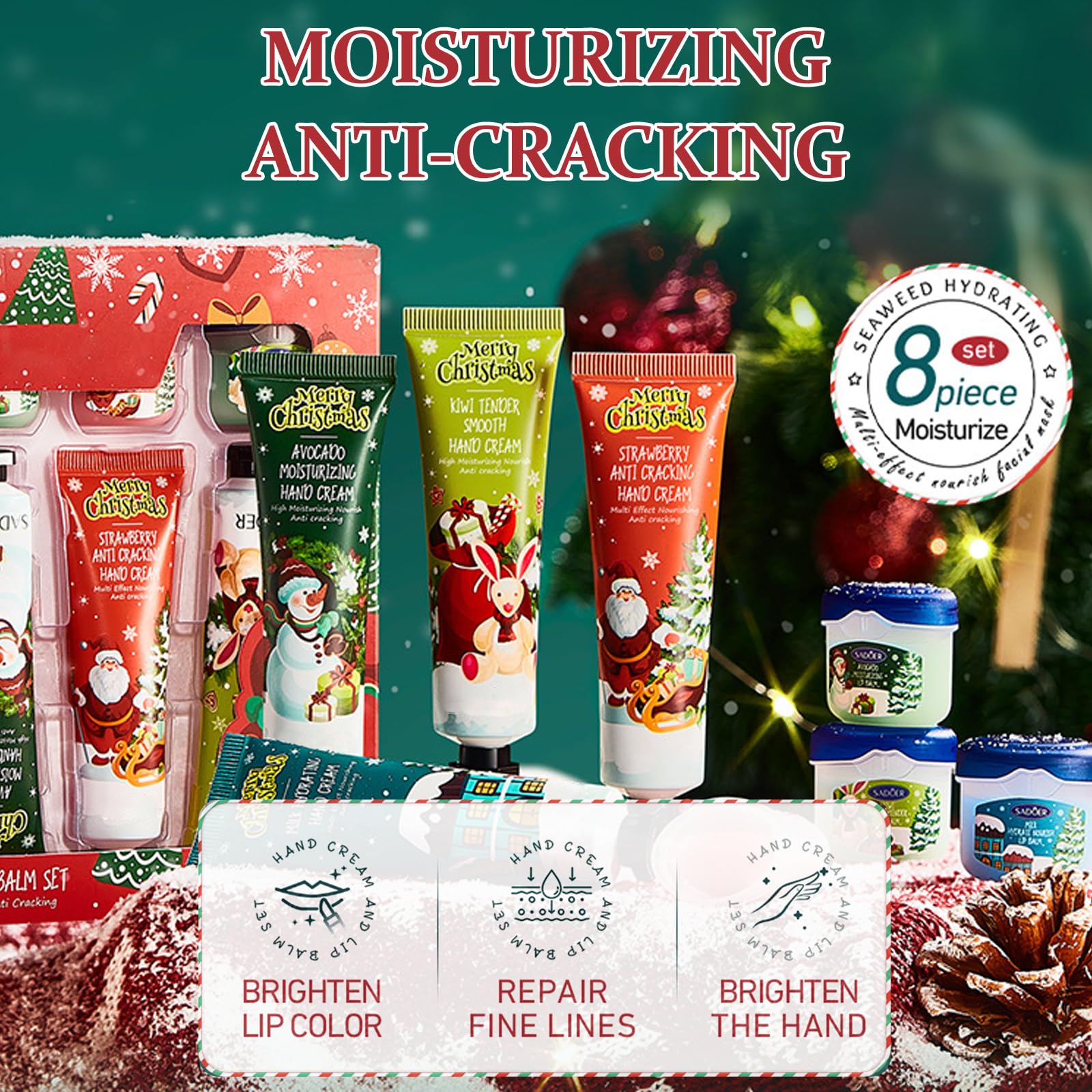 Christmas Hand Cream Gift Set, 4 Pack Mini Hand Cream 4 Pack ...