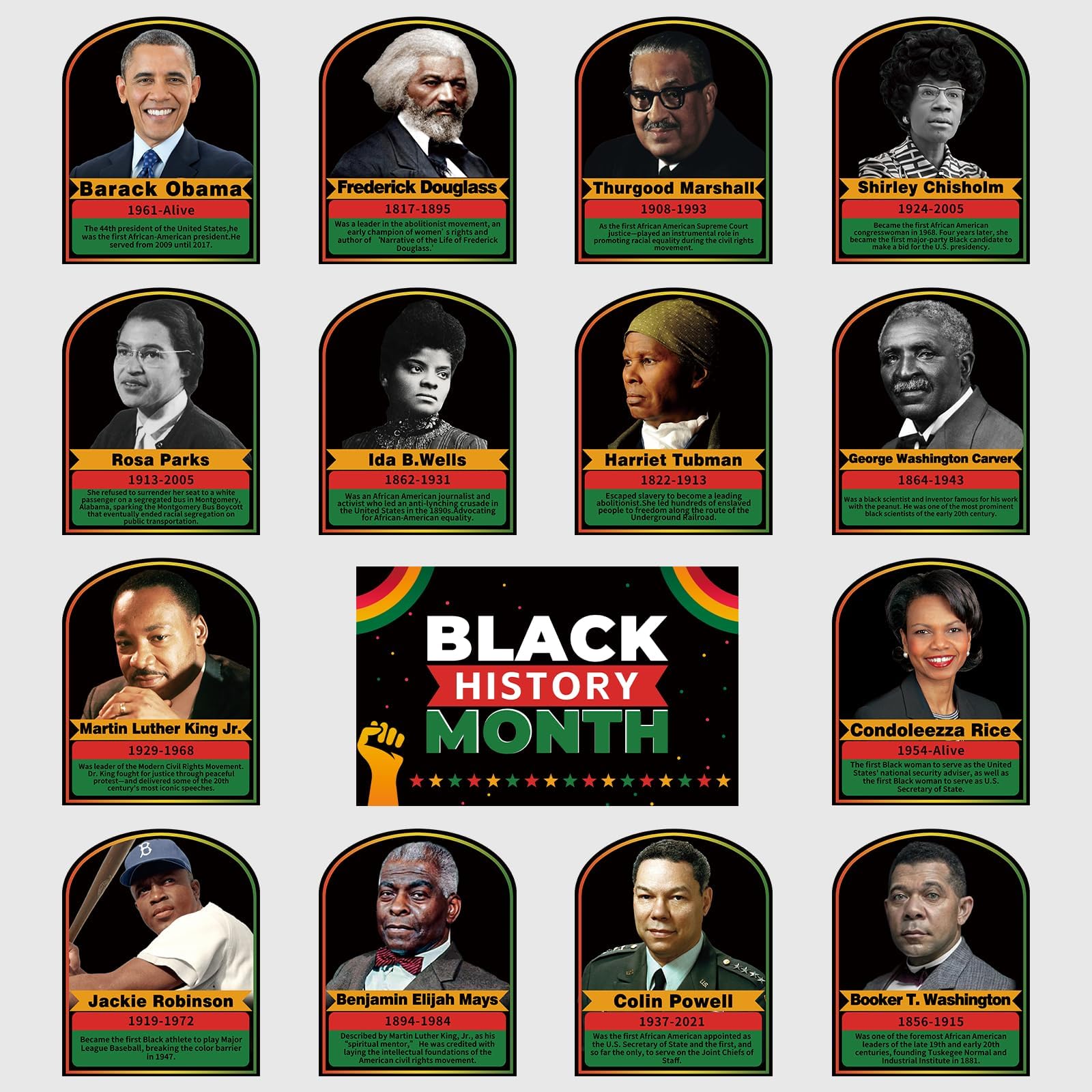 Amazon.com: Barack Obama Quote Classroom Poster Black History Month ...