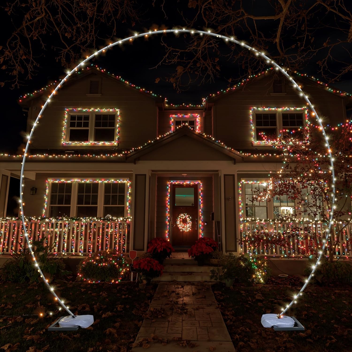 Amazon.com: Senneny 10 FT Christmas Light Arch, Metal Christmas Arch ...