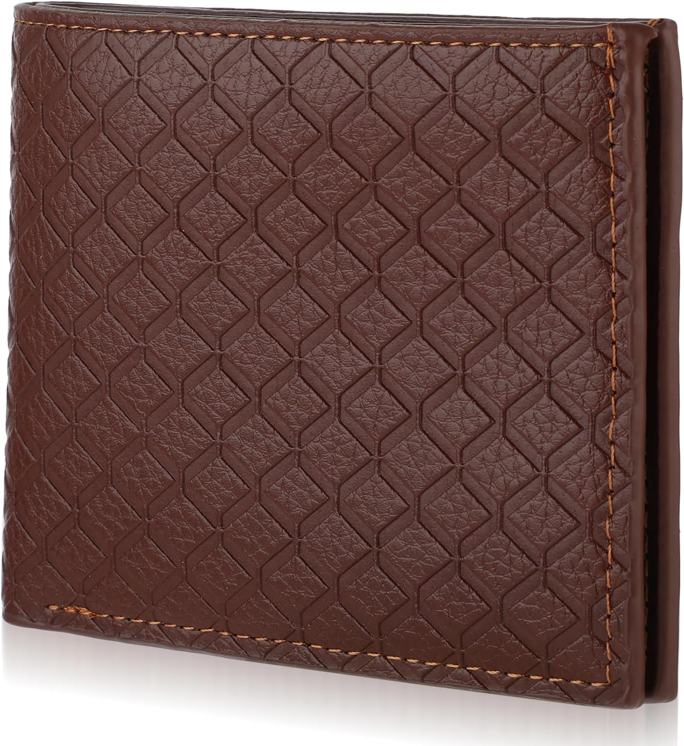 Molain Soft PU Bifold Wallet for Men - Brown Genuine Leather Fashion ...
