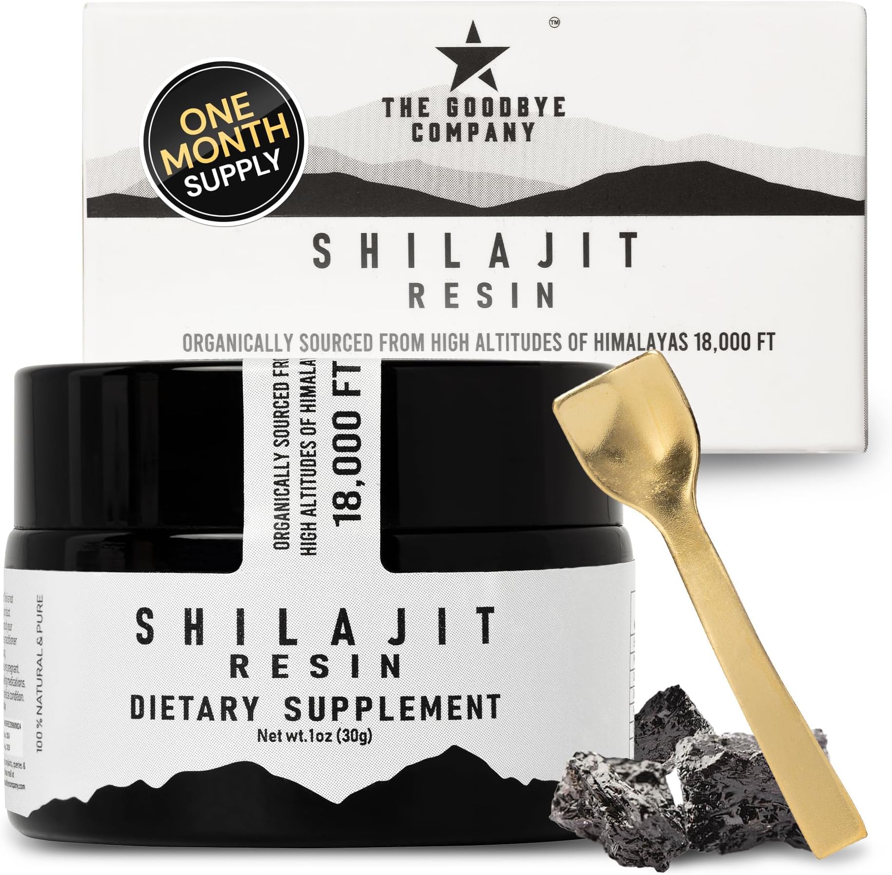 Amazon.com: The Goodbye Company Pure Shilajit Resin – Organic with 85 ...