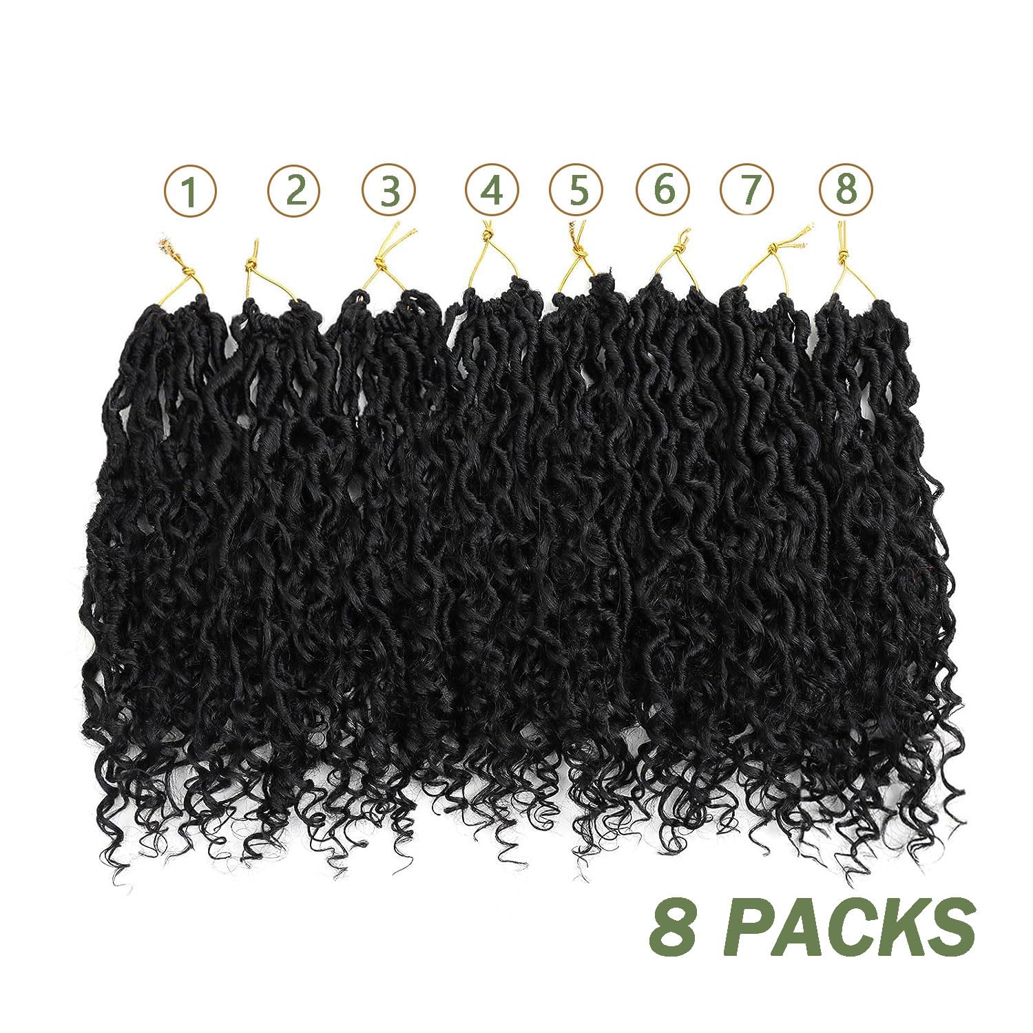 Snapklik.com : 12 Inch Goddess Faux Locs Crochet Hair For Black Women 8 ...
