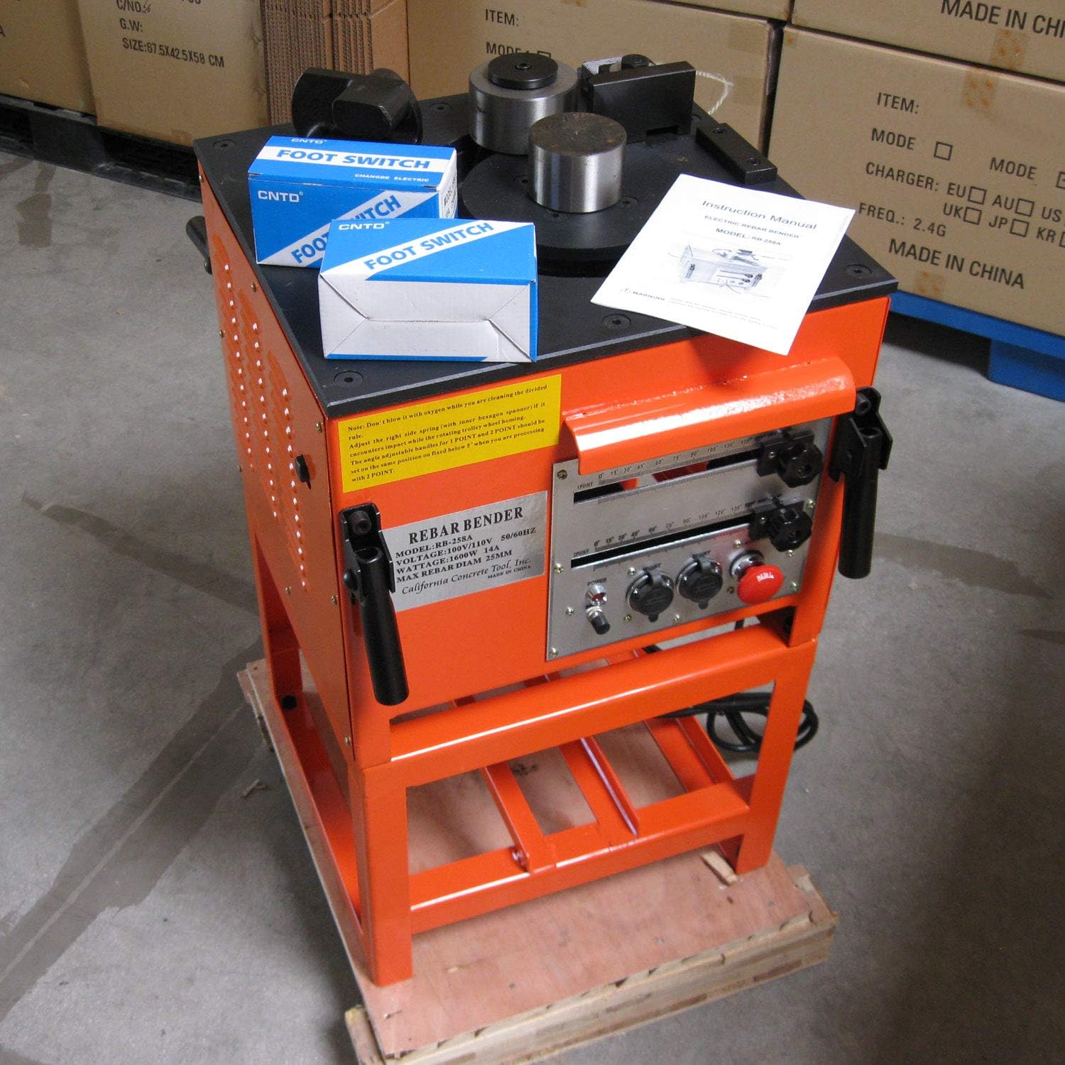 Electric Rebar Bender & Cutter Machine Rebar Steel Bender 1''/25 mm Max ...