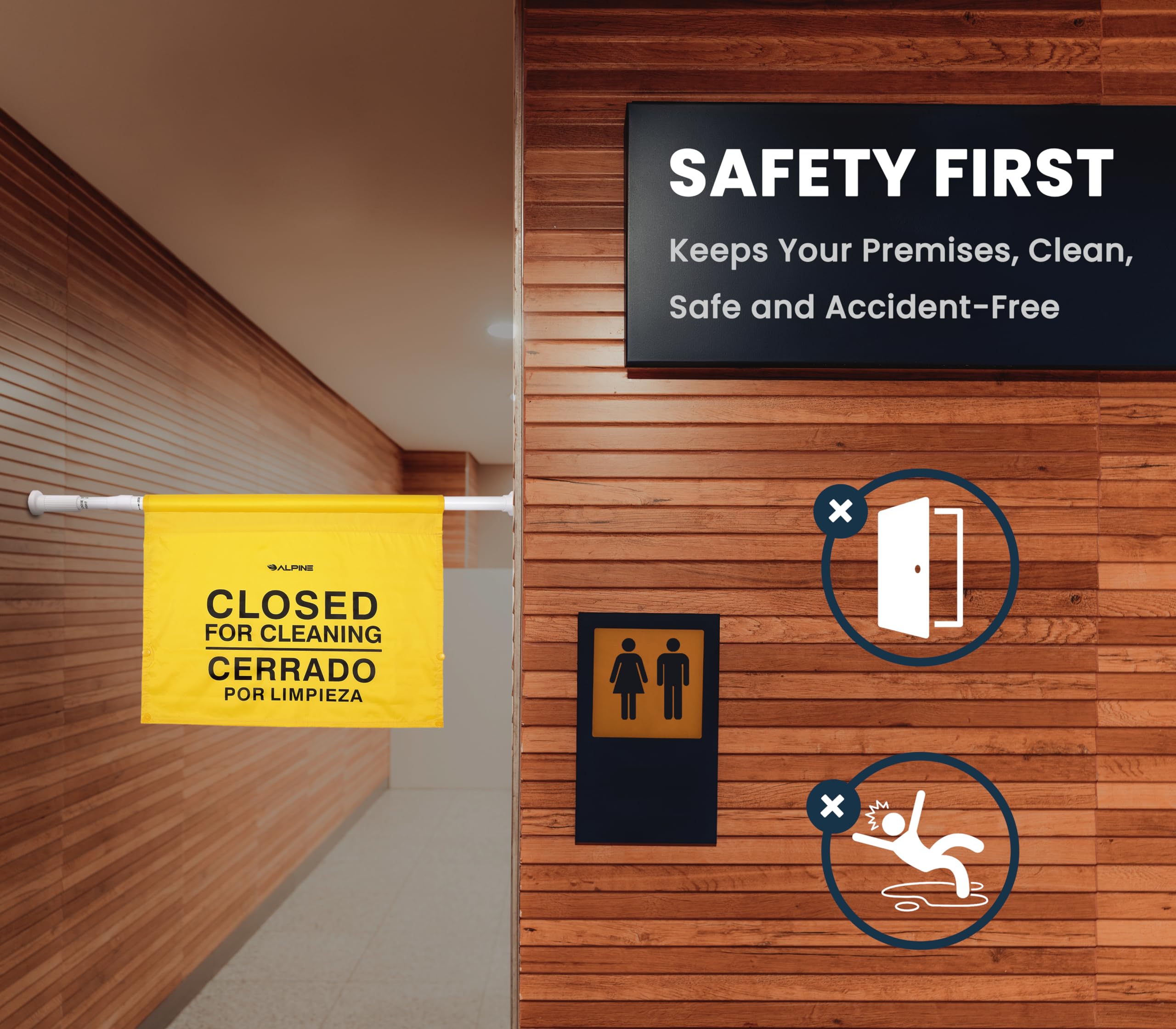 Snapklik.com : Restroom Closed For Cleaning Sign 2 Pack, Commercial ...