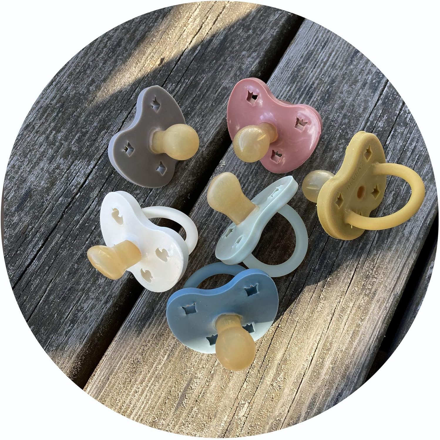 HEVEA Coloured Natural Rubber Pacifier with Natural Colour Pigments ...