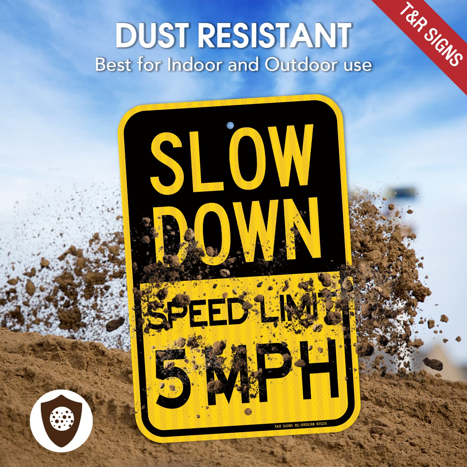 Aluminum Road Signs T&R 2-Pack Slow Down Speed Limit 15 MPH Signs ...