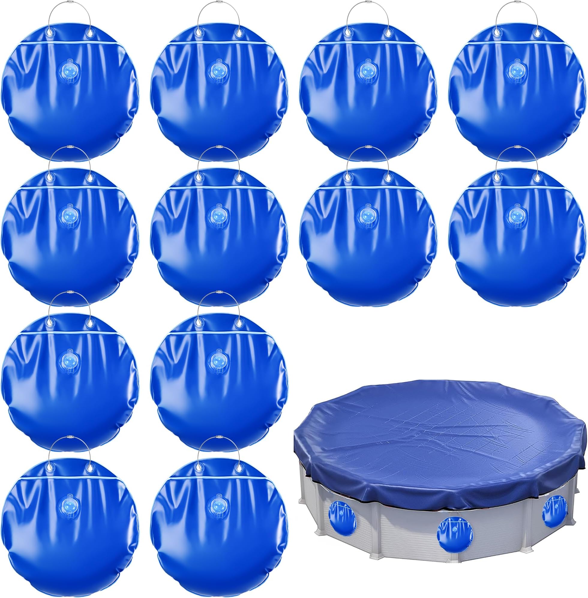 Amazon.com : 10 Pack Swimming Pool Cover Hanging Bag with Hooks, PVC ...