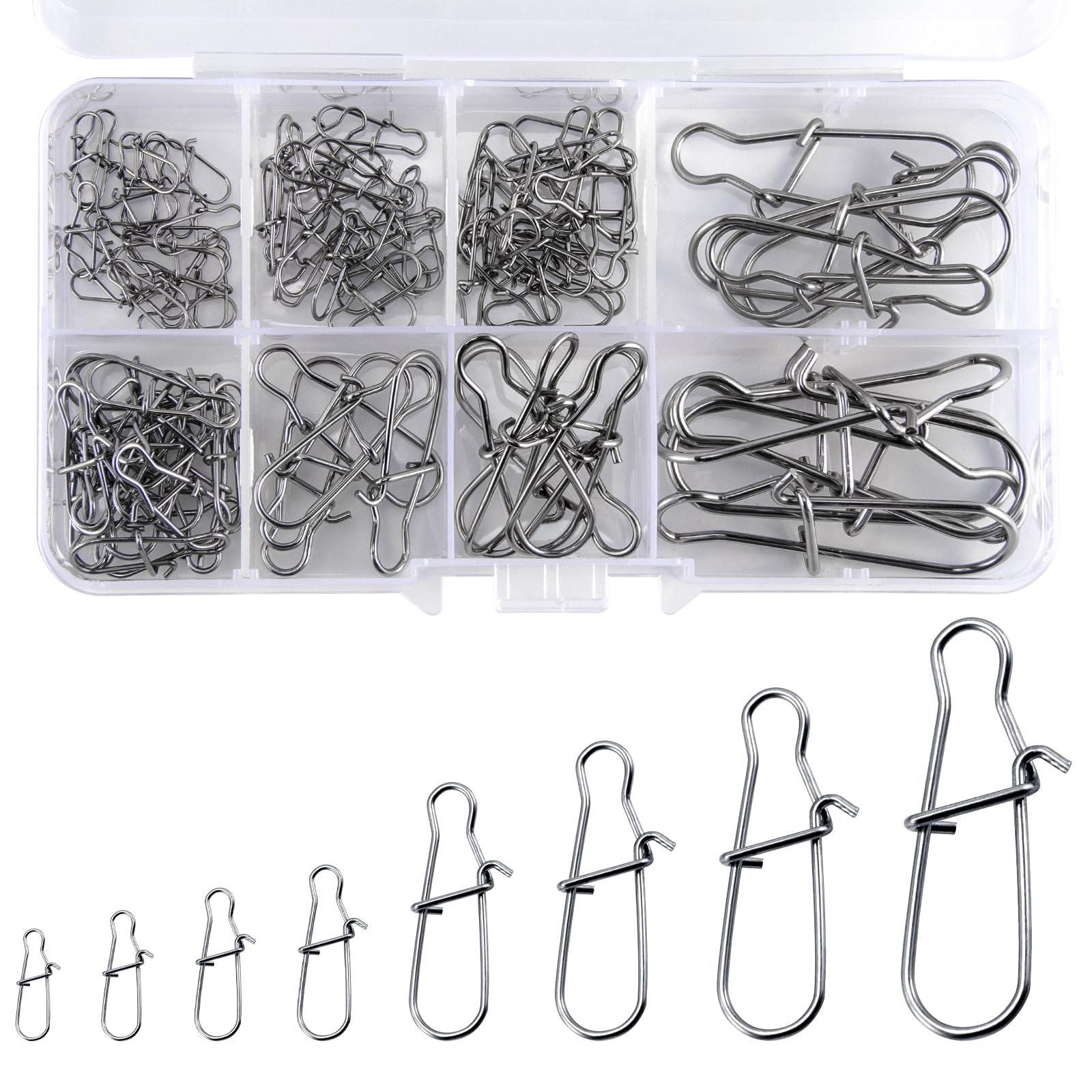 Amazon.com : Alownder 100 Pack Fishing Snaps Duo Lock Snaps Kit, 37 ...