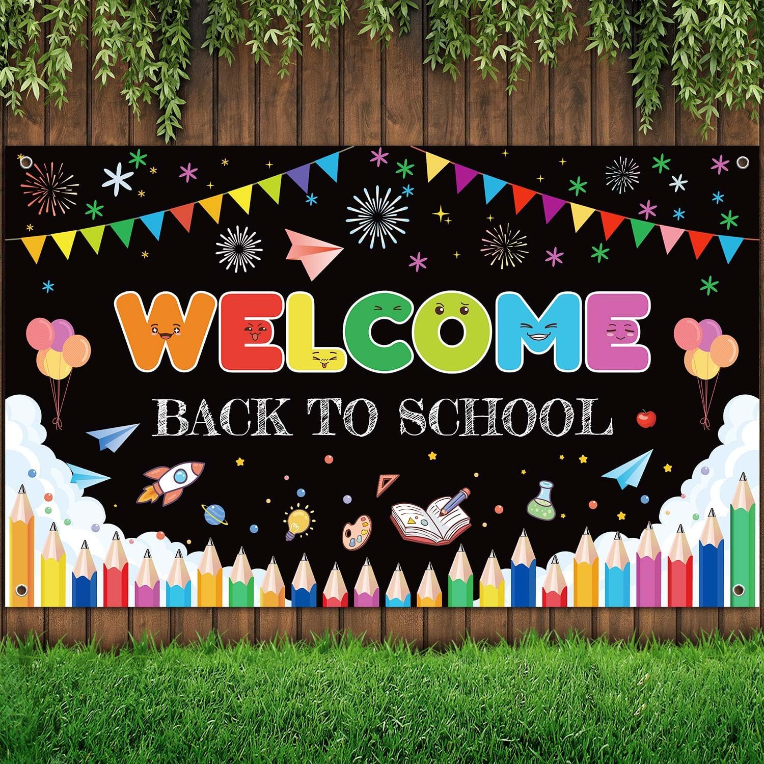 Amazon.com: Welcome to 8th Grade Banner Back to School Decoration First ...