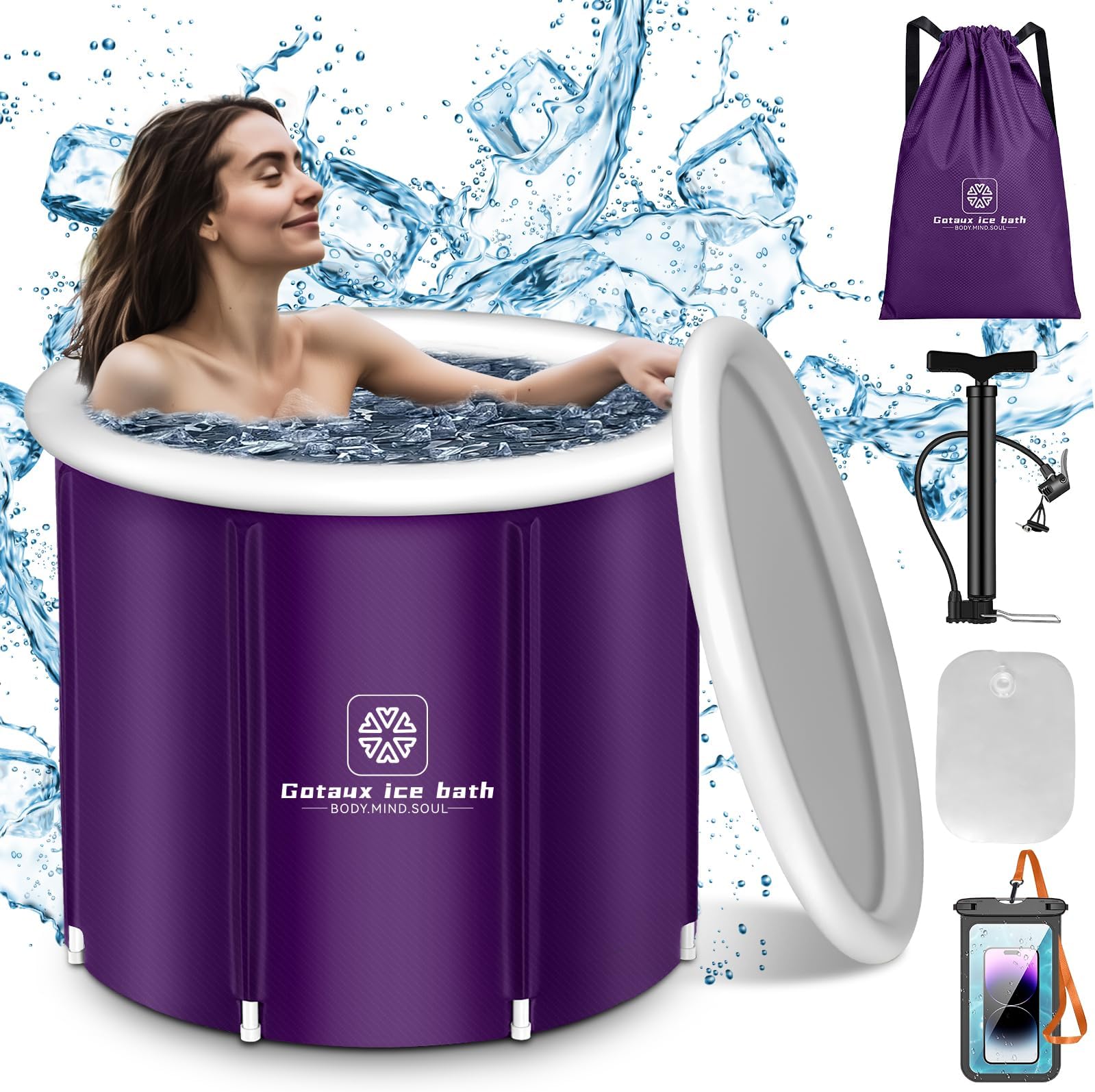 Amazon.com: Ice Bath Tub | Cold-Plunge Therapy | Cold Plunge Tub | Up ...