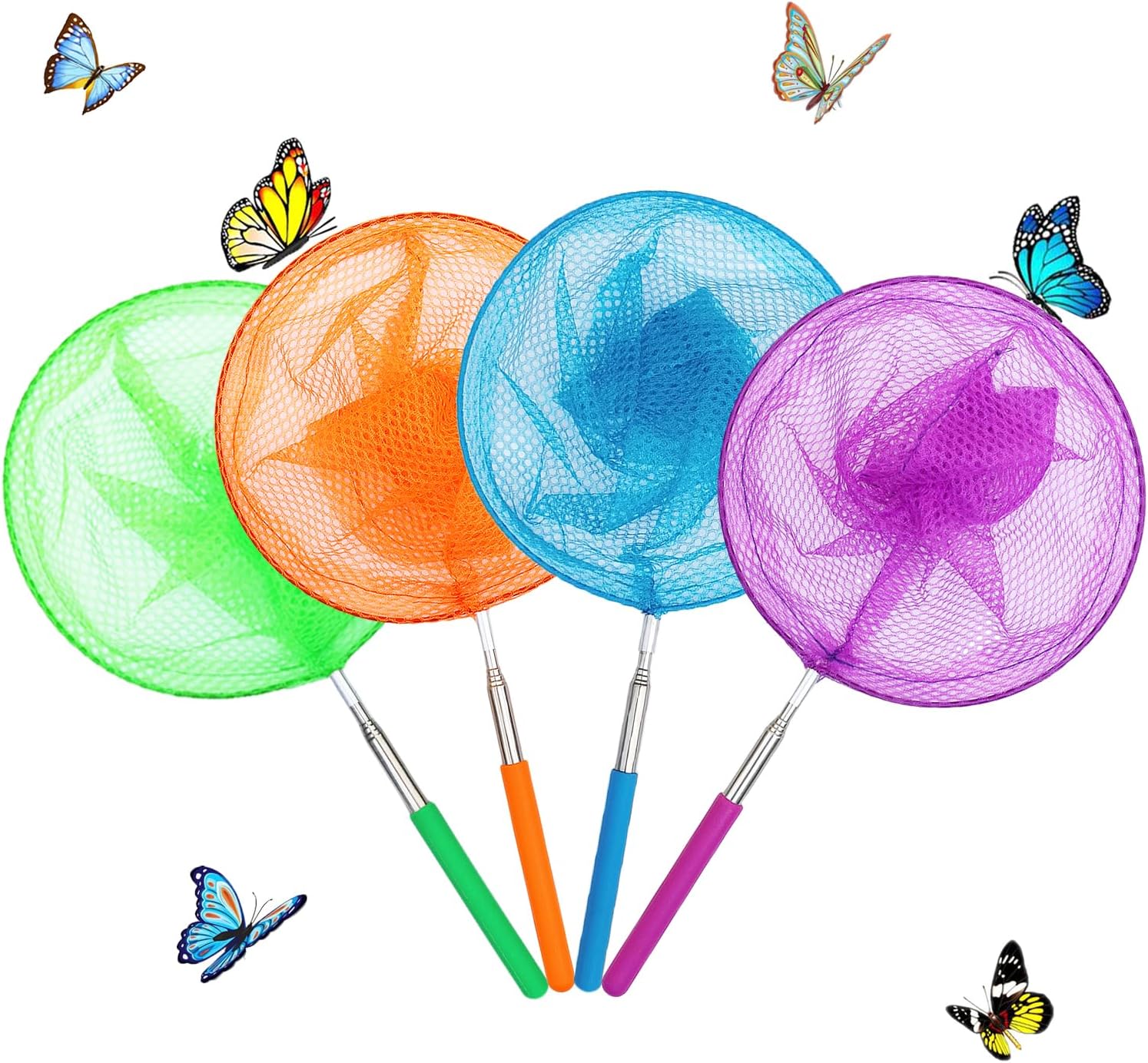Amazon.com: BAIDOON 4 Pack Telescopic Butterfly Nets, Insect Catching ...
