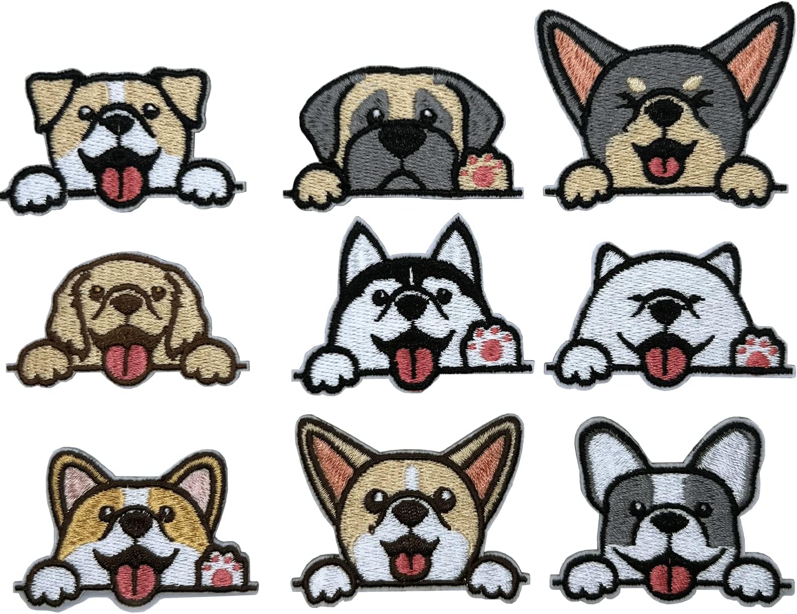 Amazon.com: Sourcemall 4Pcs Dog Iron on/Sew on Patches, Dog Embroidered ...